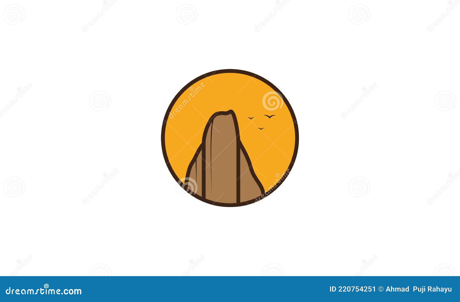 Circle Landscape Canyon Logo Vector Icon Illustration Design Stock ...