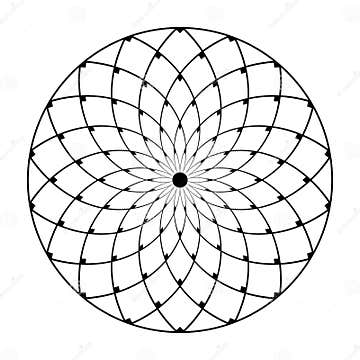 Circle Lattice Pattern. Rotation Design Element Stock Vector ...