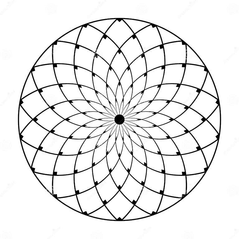 Circle Lattice Pattern. Rotation Design Element Stock Vector ...