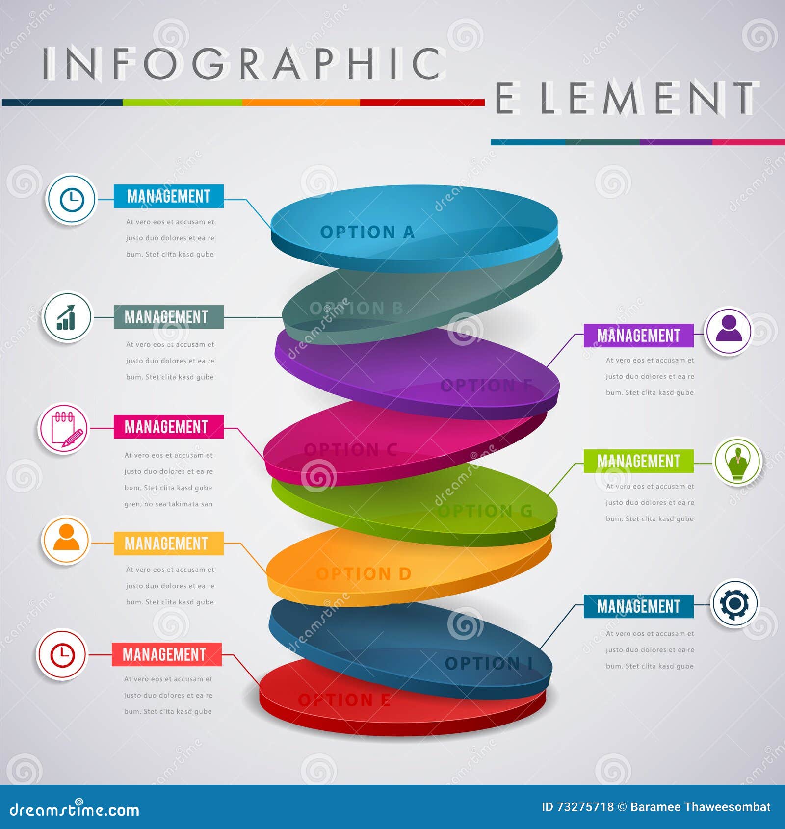 Circle Layer Infographic Design, for Presentation Business. Stock ...