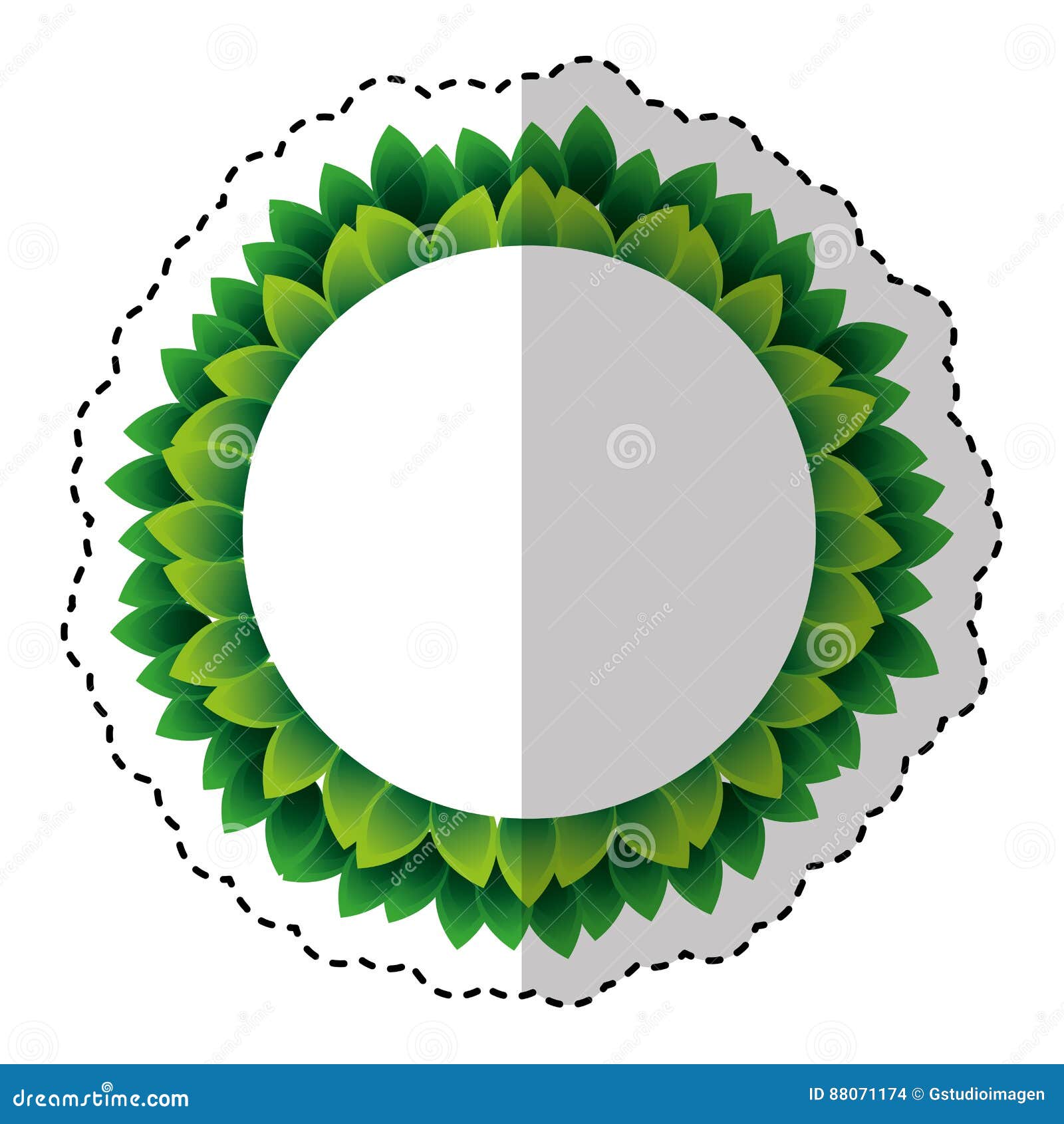 Circle Leafs Plant Ecology Symbol Stock Vector - Illustration of ...