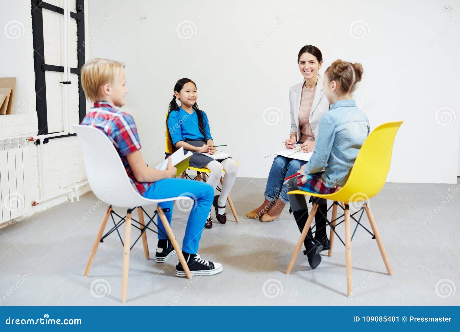 Session at school stock image. Image of coach, psychological - 109085401