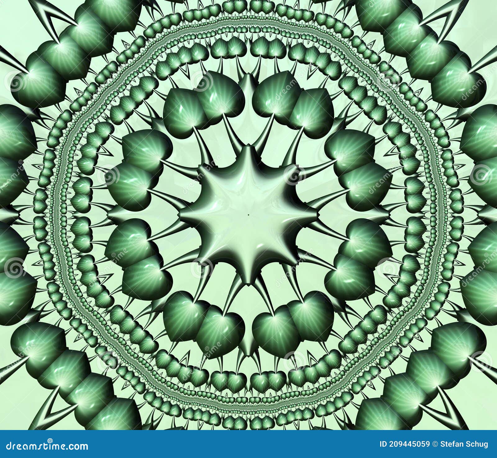 Circle of Leaves - Fractals Design Stock Illustration - Illustration of ...