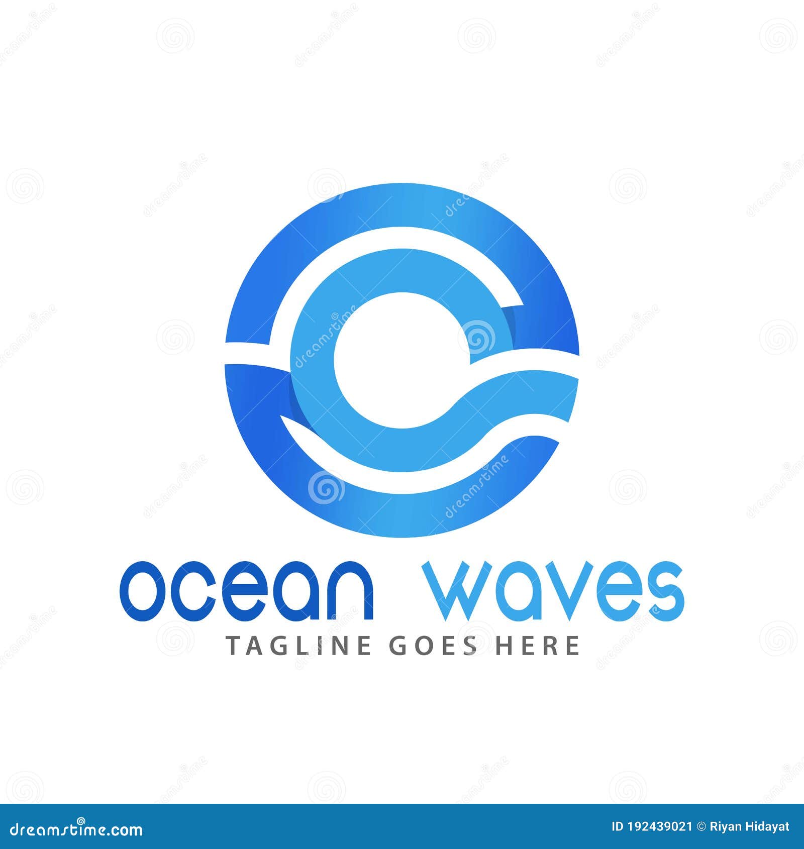 Ocean Logos. Circle Shape Design Vector Illustration | CartoonDealer ...