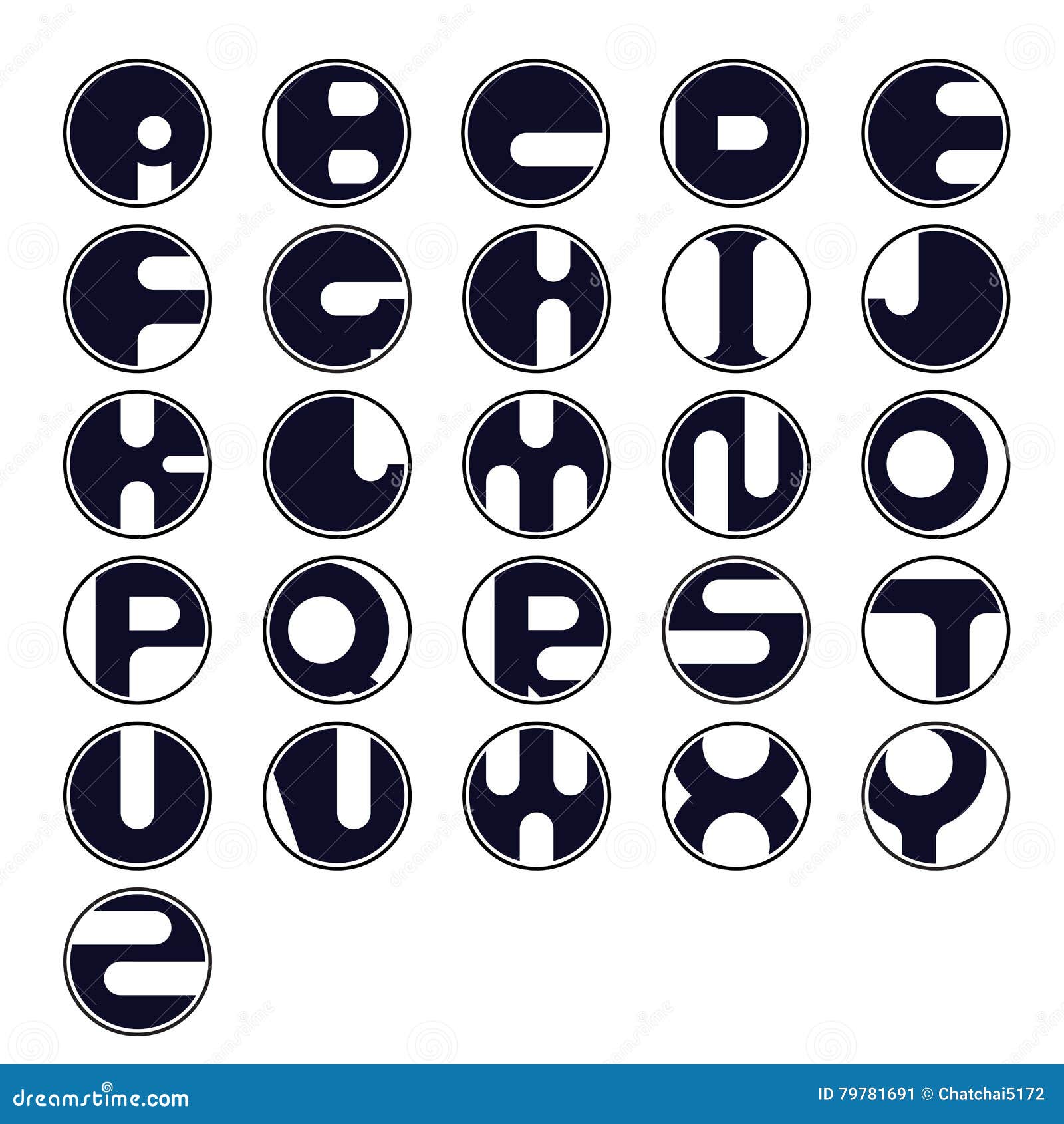 Circle Letter Icon Abstract Logo Design Vector Template. Stock Vector ...
