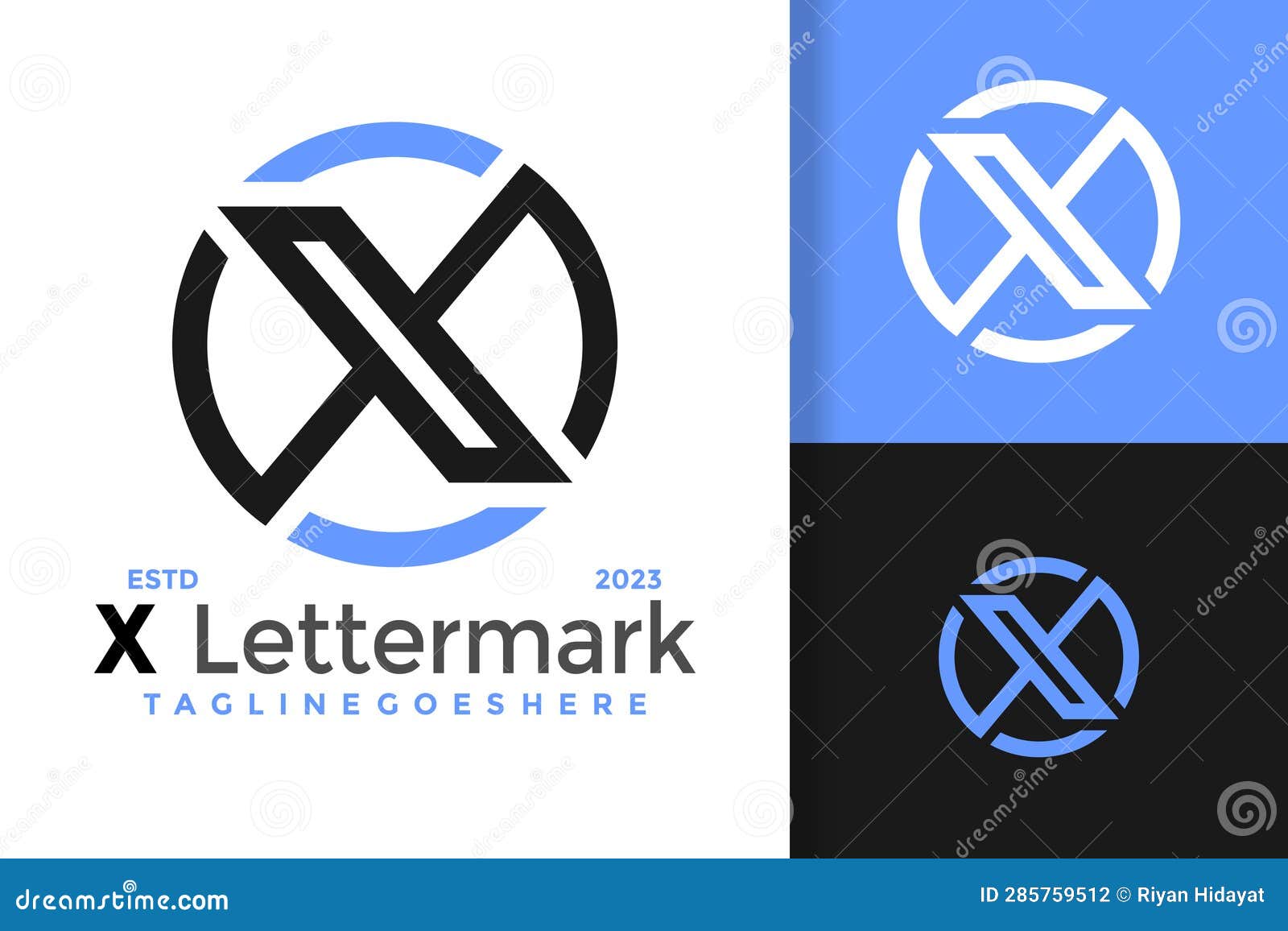 Circle Letter X Logo Design Vector Symbol Icon Illustration Editorial ...