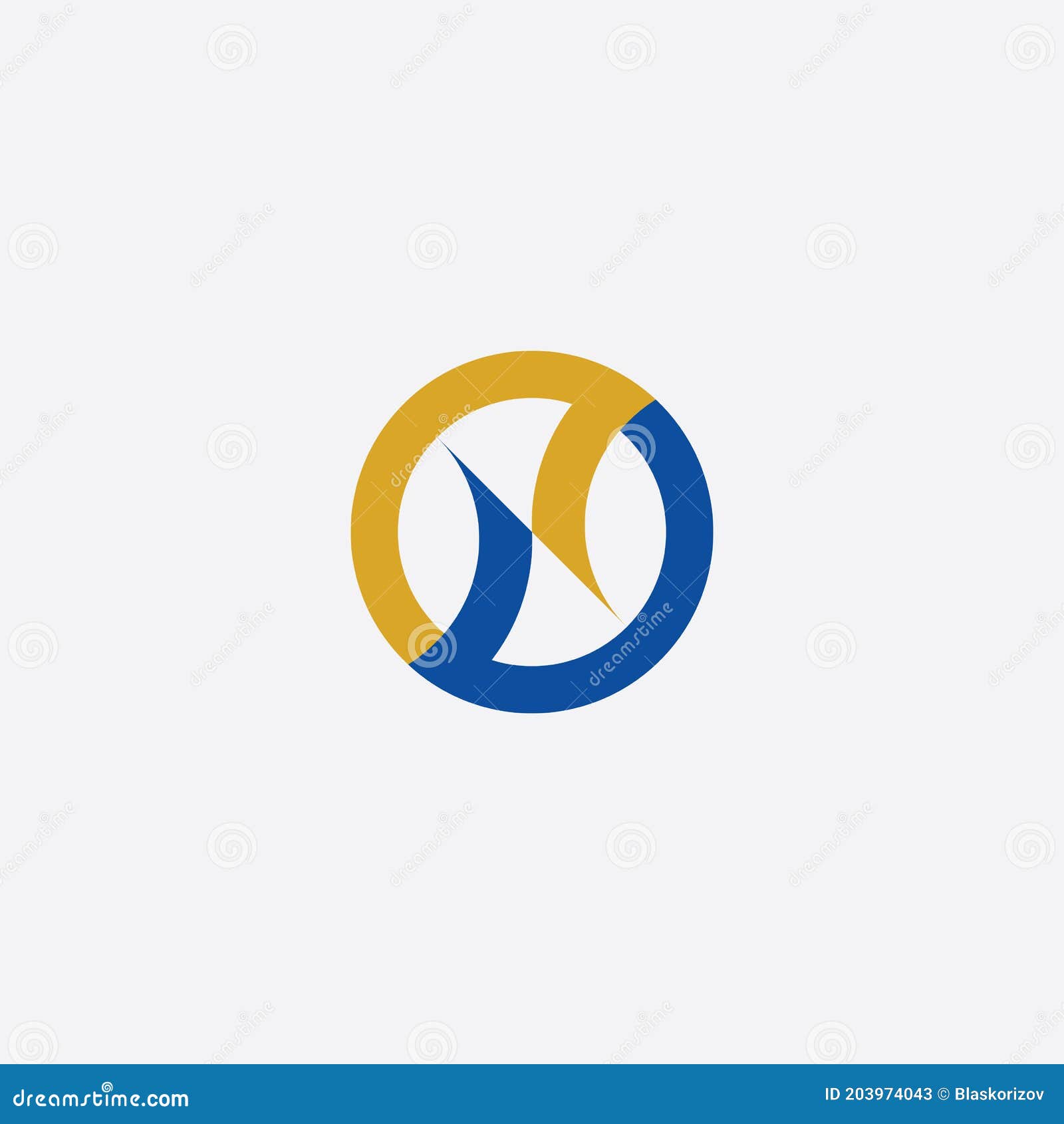 Circle Letter N Logo Symbol Icon Vector Element Stock Vector ...