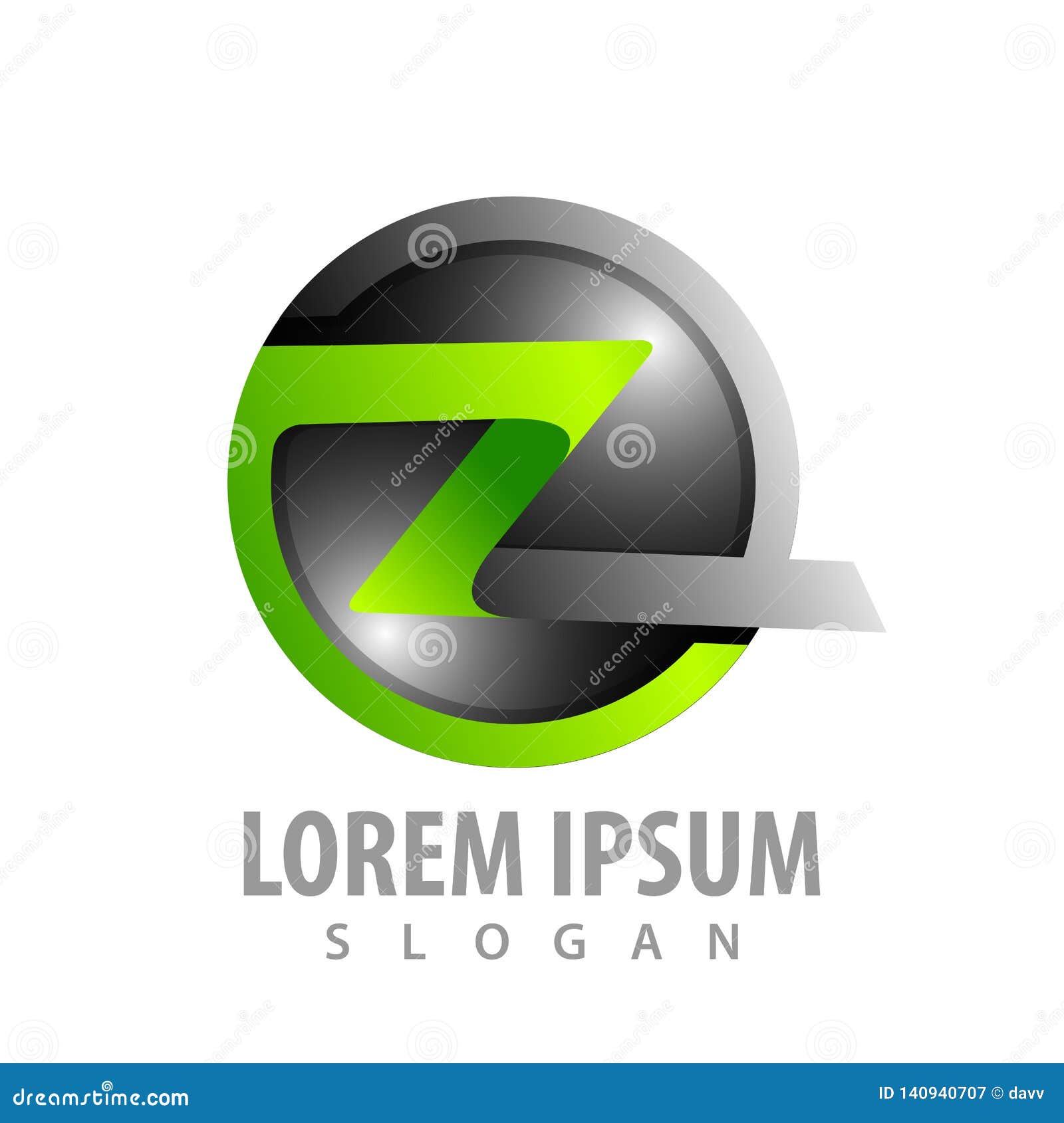 Circle Letter Z Ribbon Logo Concept Design. Symbol Graphic Template ...