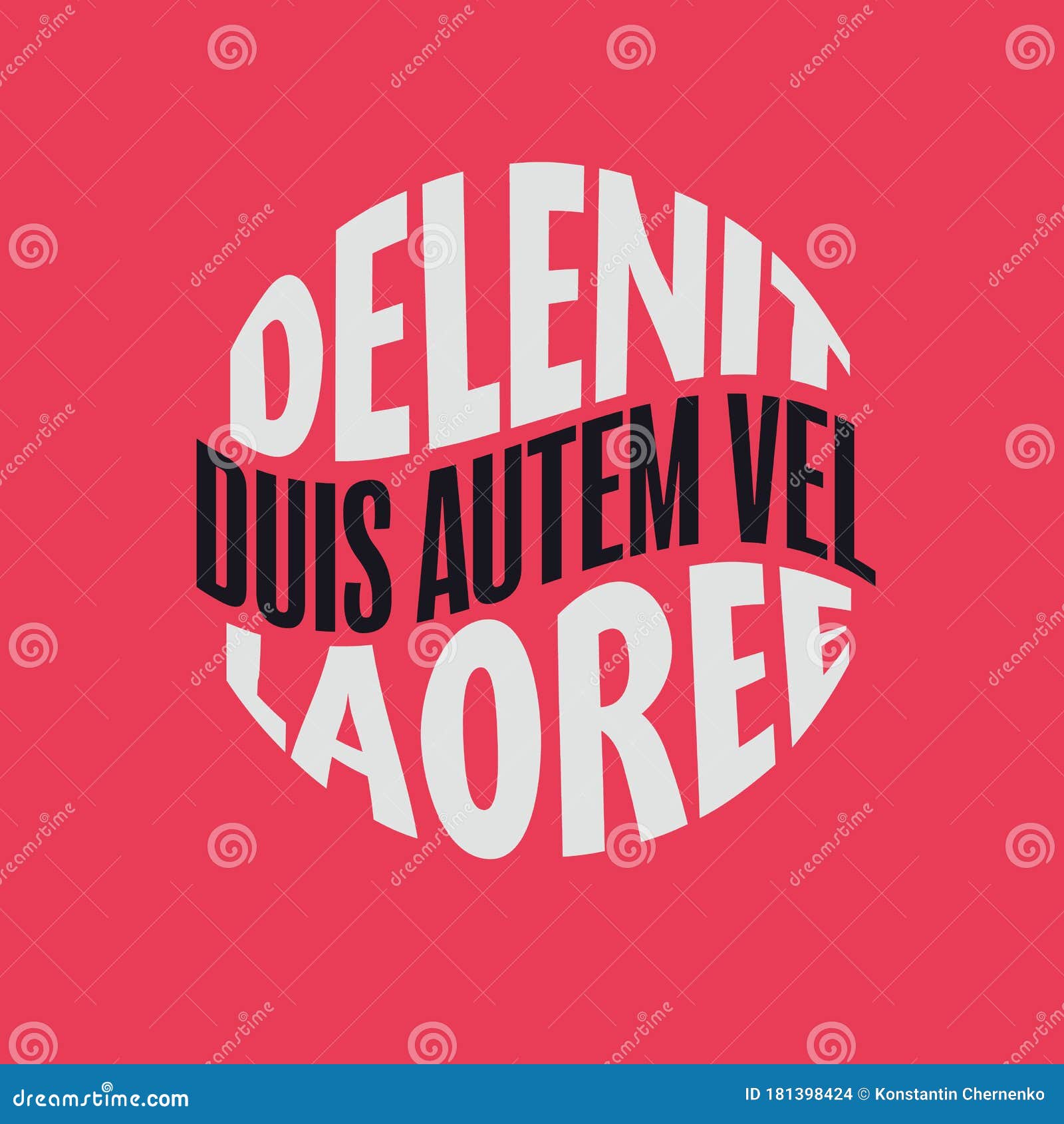 Circle Lettering Typography Template. Vector Illustration Stock Vector ...