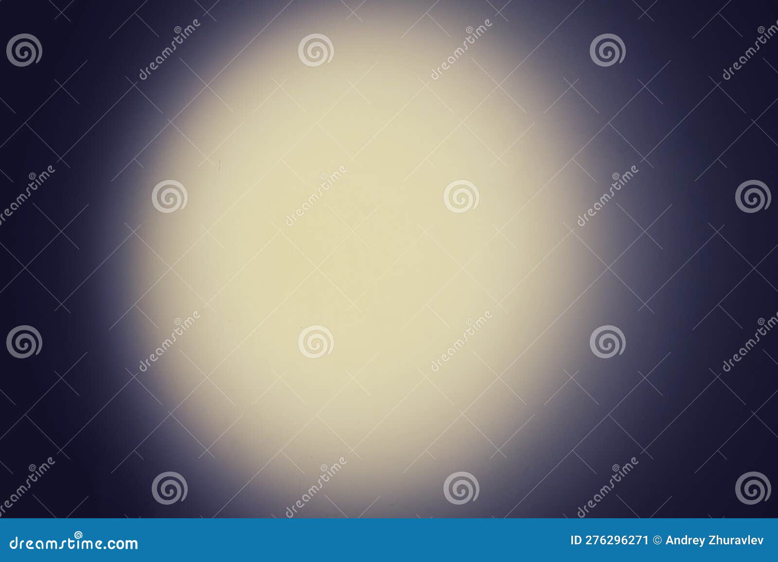 Circle of Light from a Night Flashlight on a White Wall, Copy Space ...