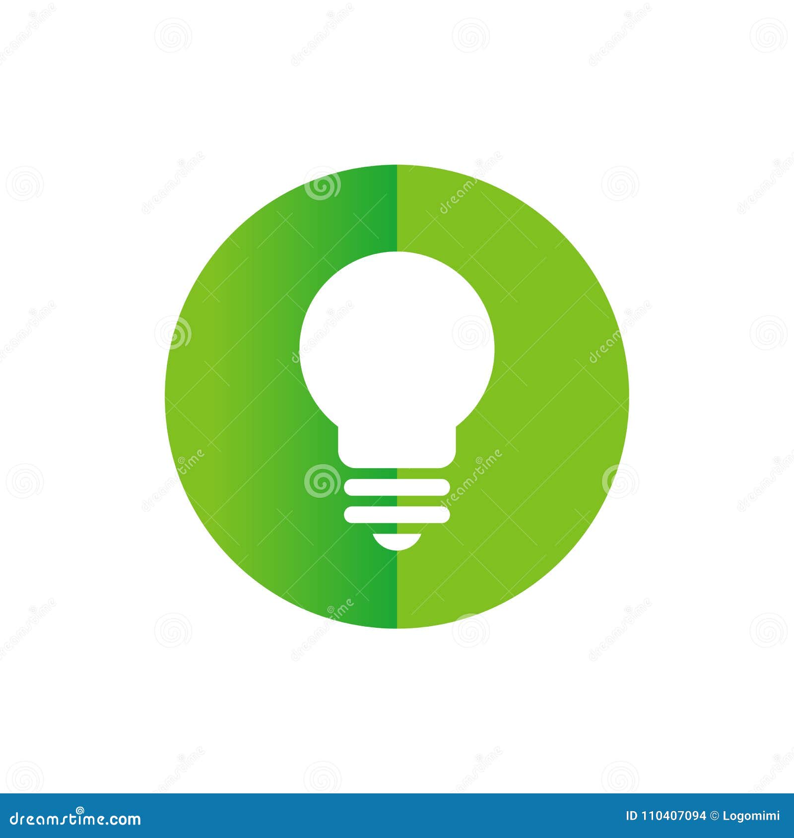 Circle with Lightbulb Icon - Logo Stock Vector - Illustration of ...
