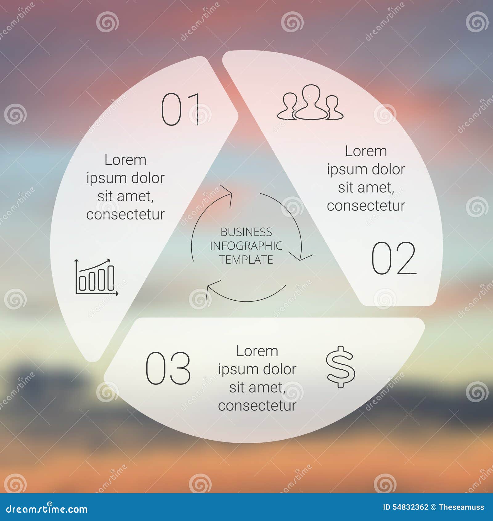Circle Line Infographic. Template for Cycle Stock Vector - Illustration ...