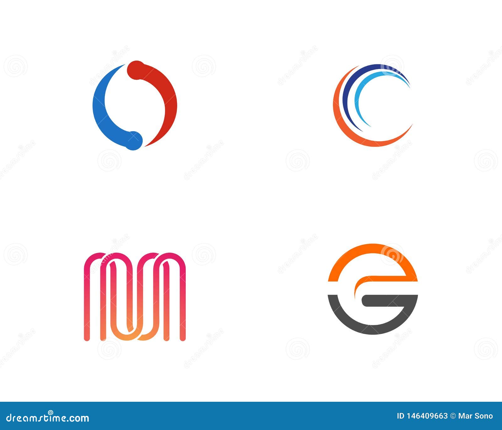 Circle Line Logo Template Vector Icon Stock Vector - Illustration of ...