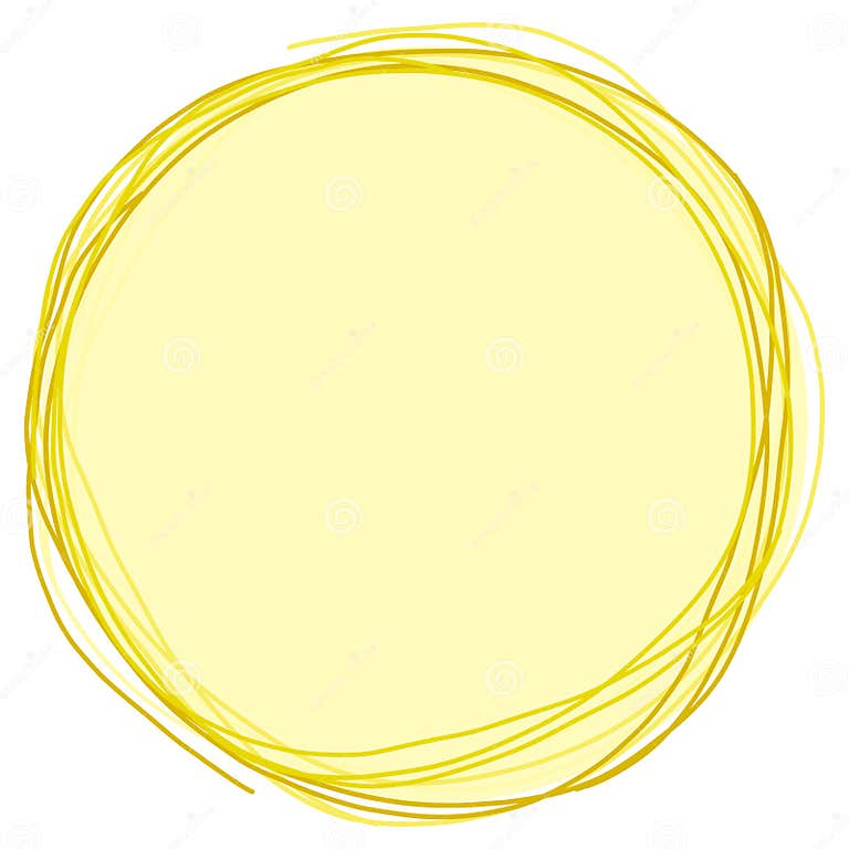 Circle Line Outline Drawing Frame Background Vector Stock Vector ...