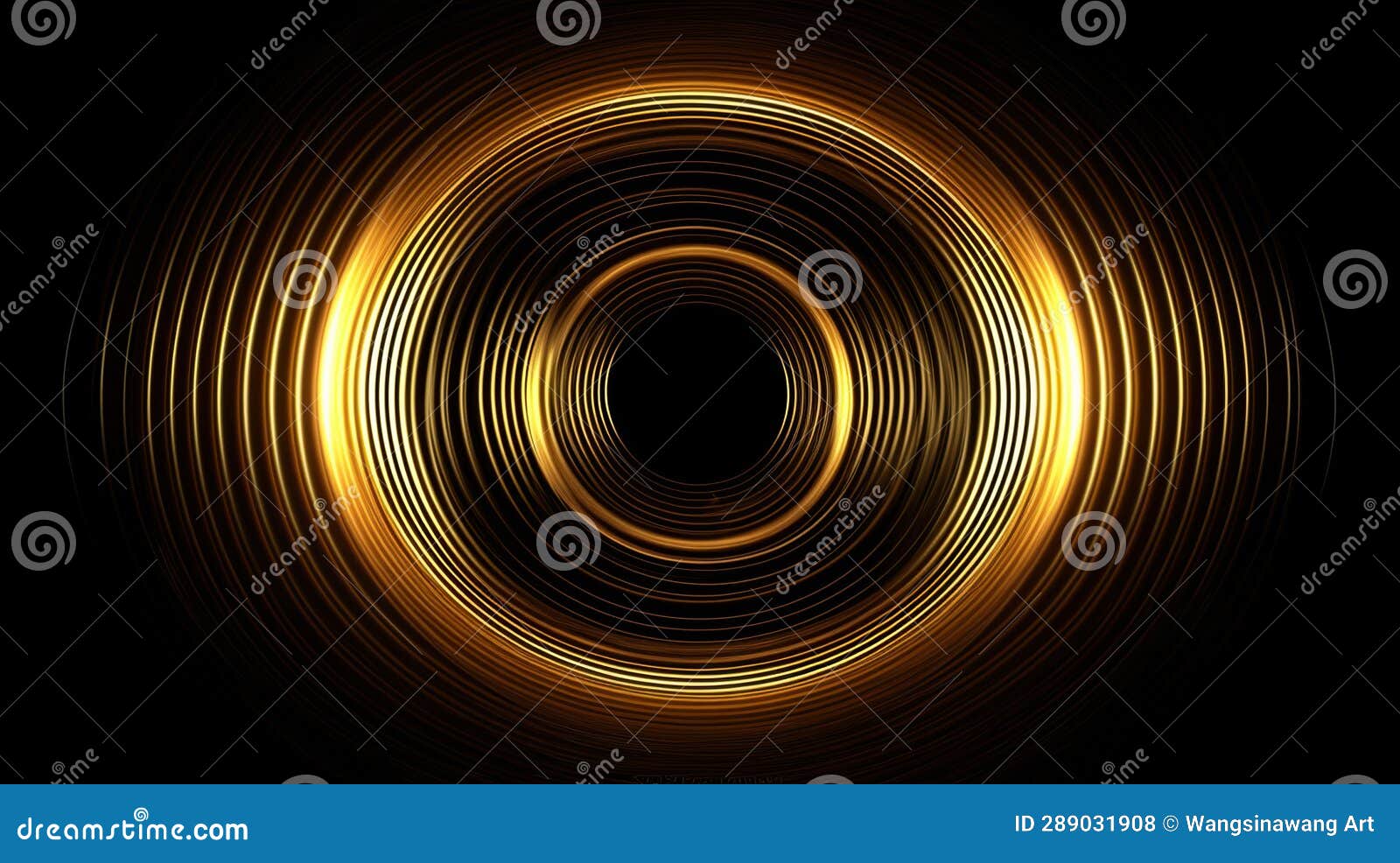 Circle Line Pattern Spin Gold Light Generative AI Stock Illustration ...