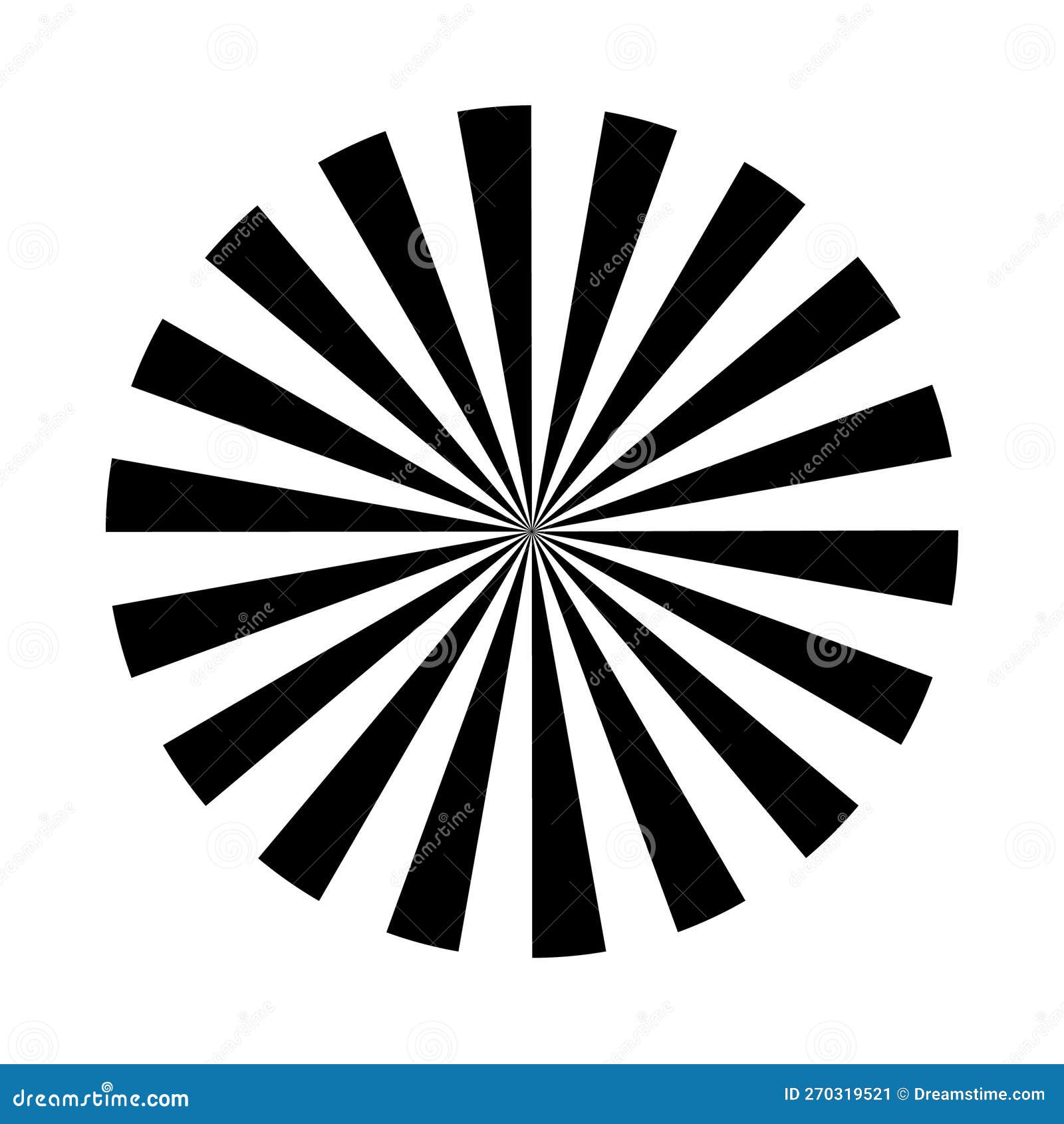 Circle Line. Sunshine Light Ray. Black Beam Isolated On White ...