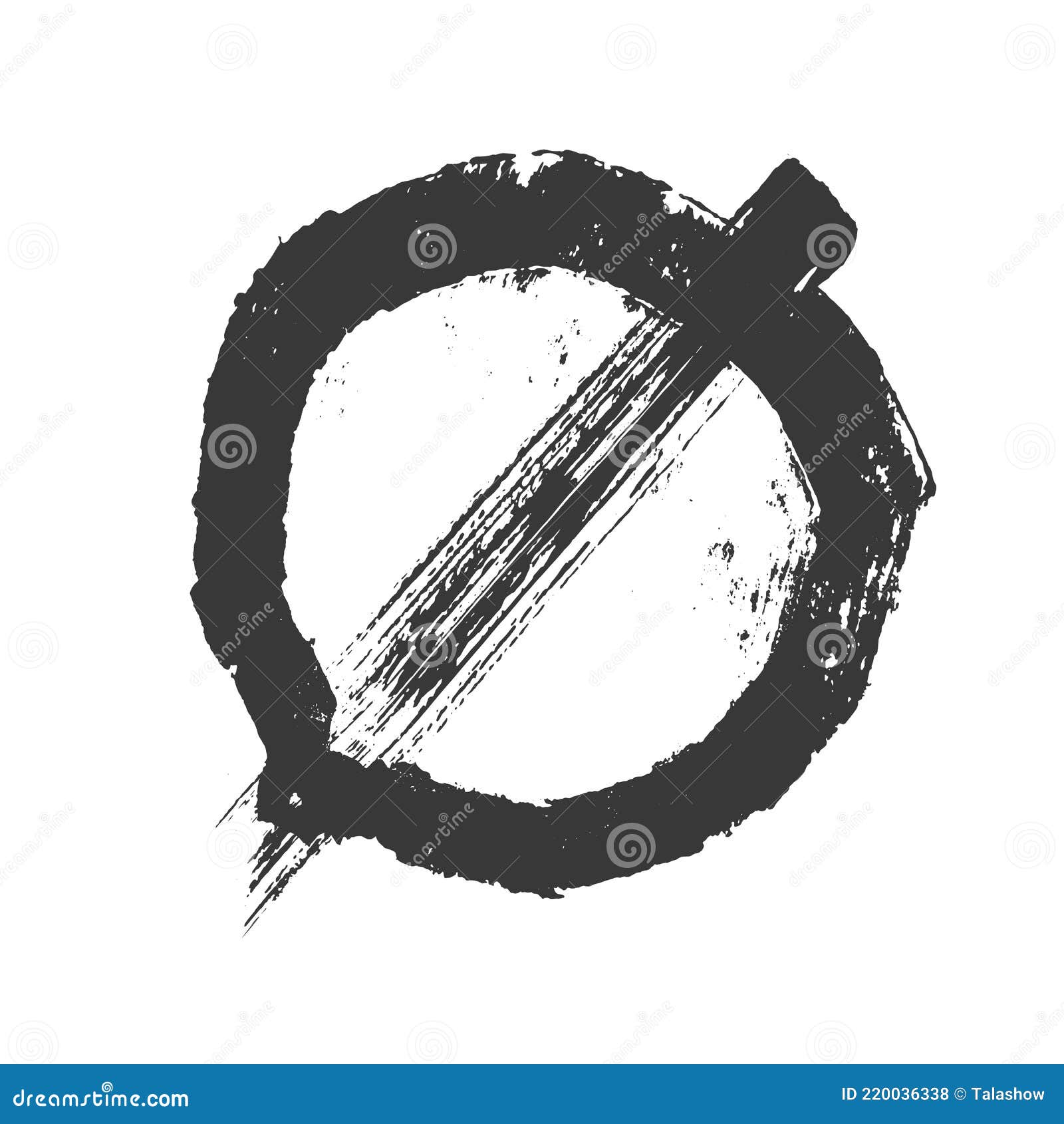 Circle with a line stock vector. Illustration of creative - 220036338