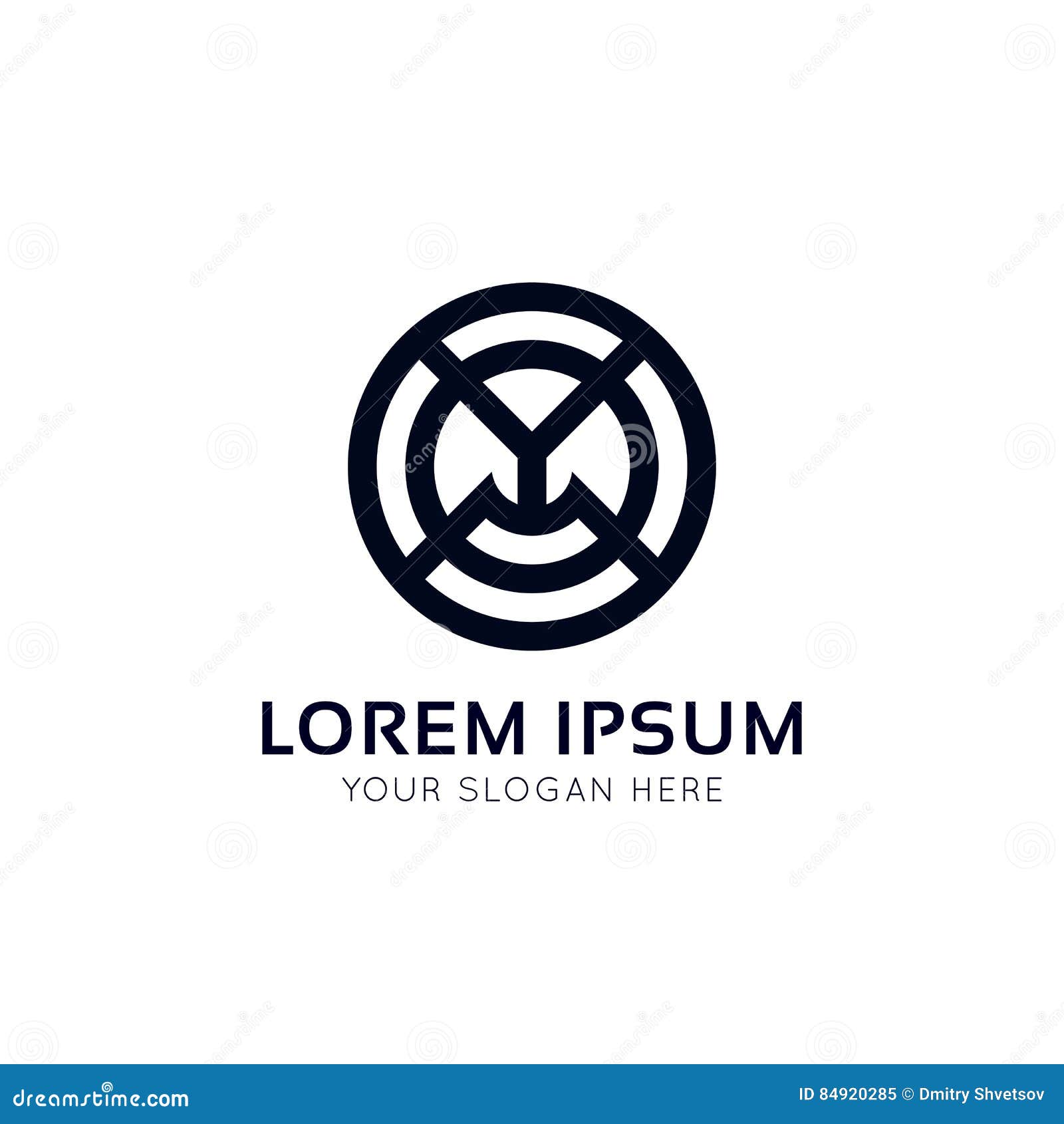 Circle Line Y Letter Round Icon Sign Vector Logo Design Stock Vector ...