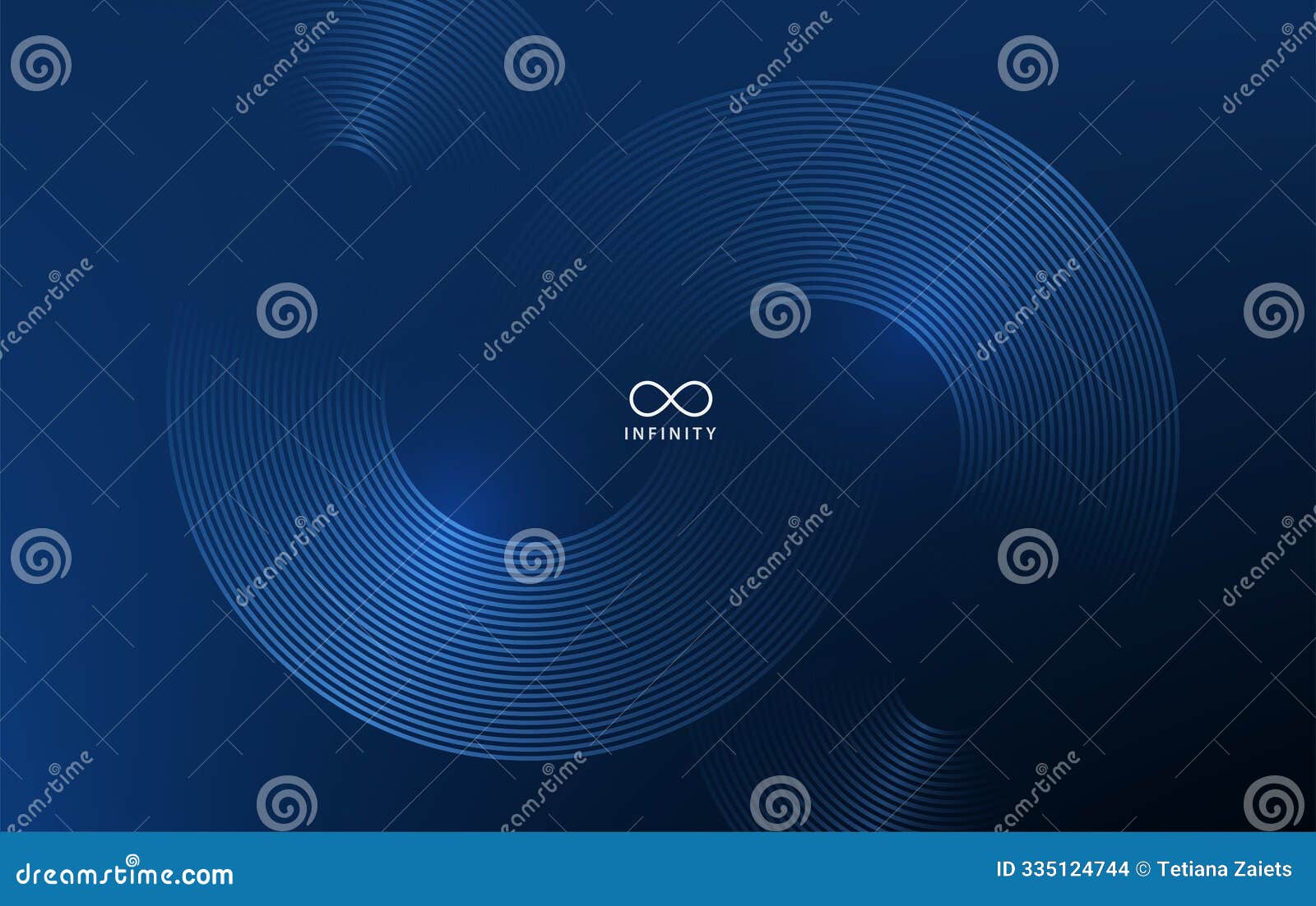 Abstract Infinity Space. Glowing Particles On Dark Background ...