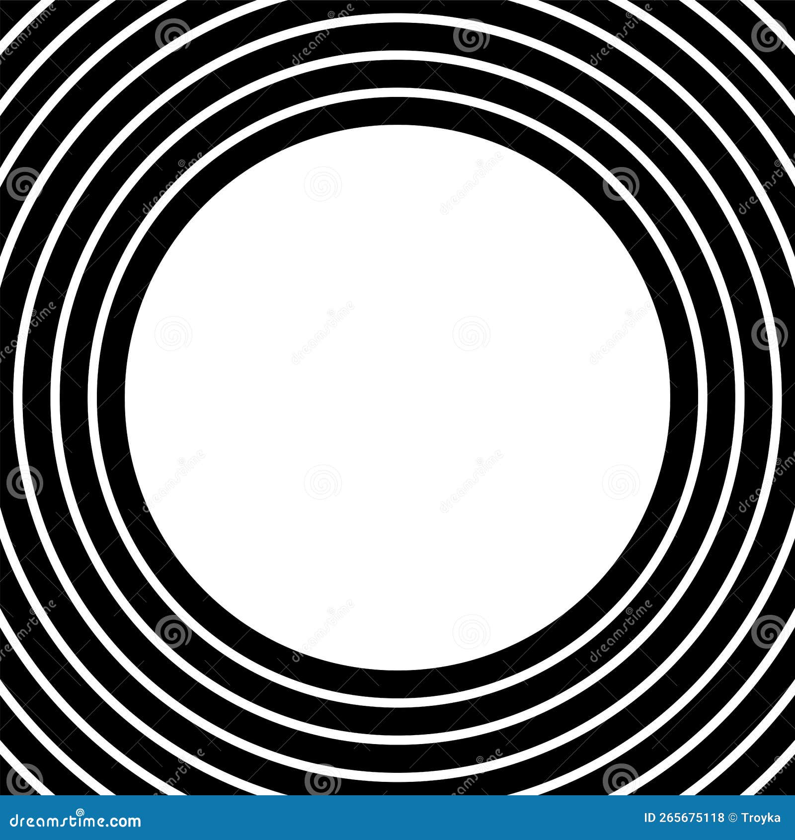 Circle Lines Frame. Abstract Geometric Black and White Background Stock ...