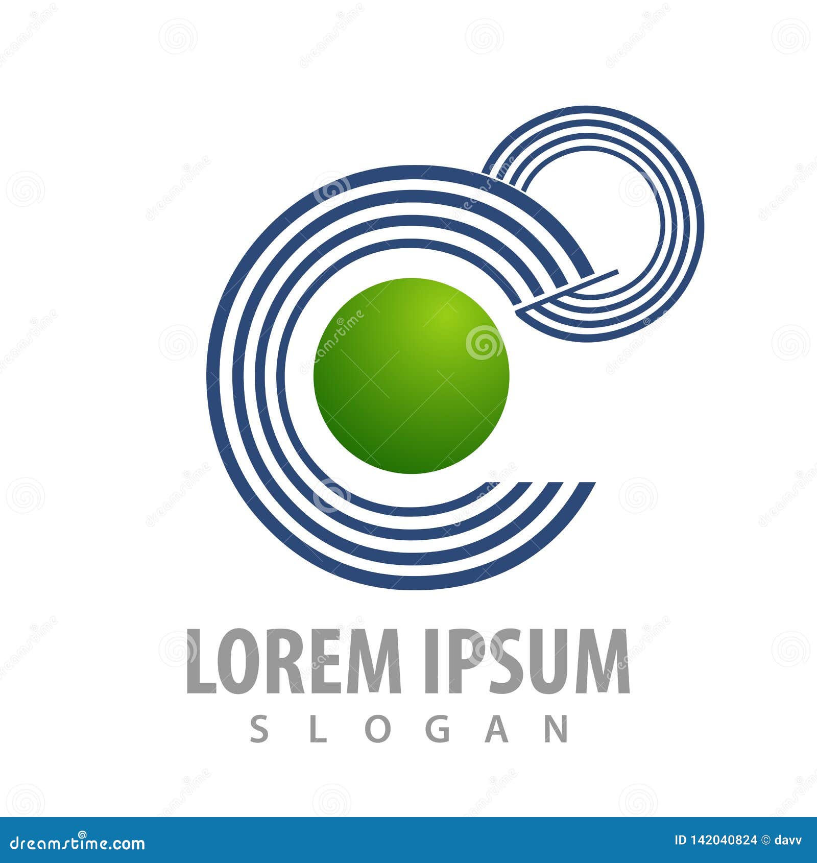 Circle Lines Letter C Concept Design. Symbol Graphic Template Element ...