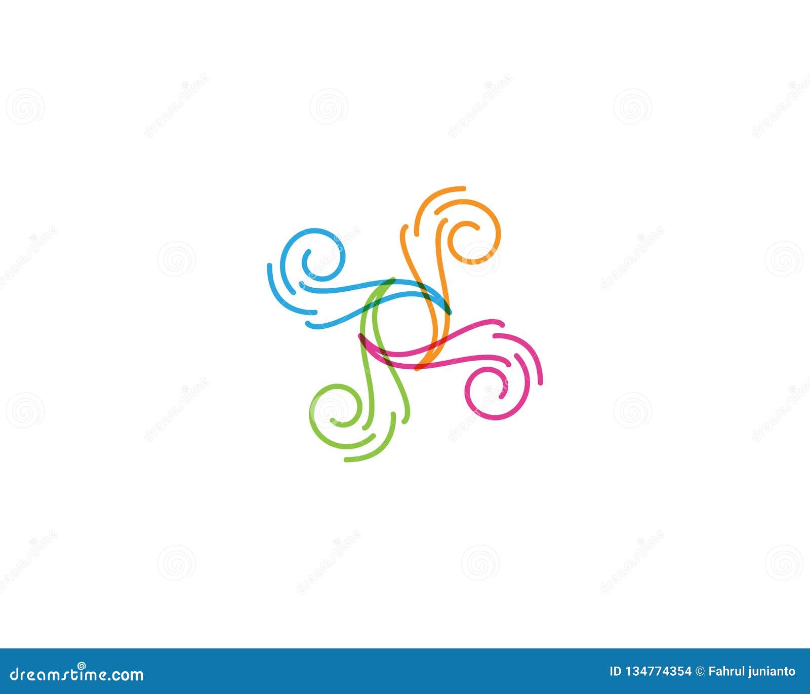 Circle lines logo template stock vector. Illustration of circle - 134774354