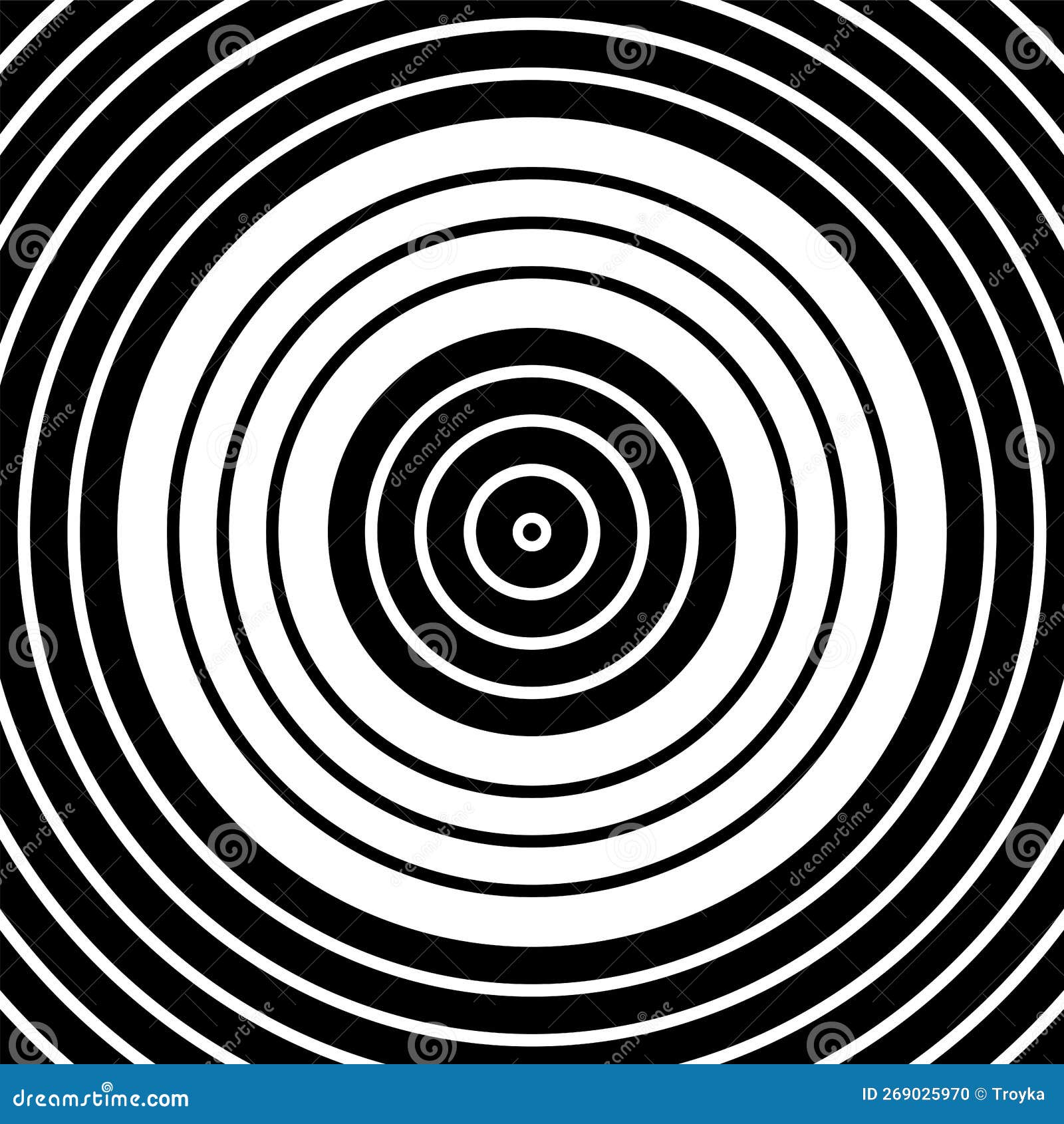 Circle Lines Pattern. Abstract Geometric Black and White Background ...