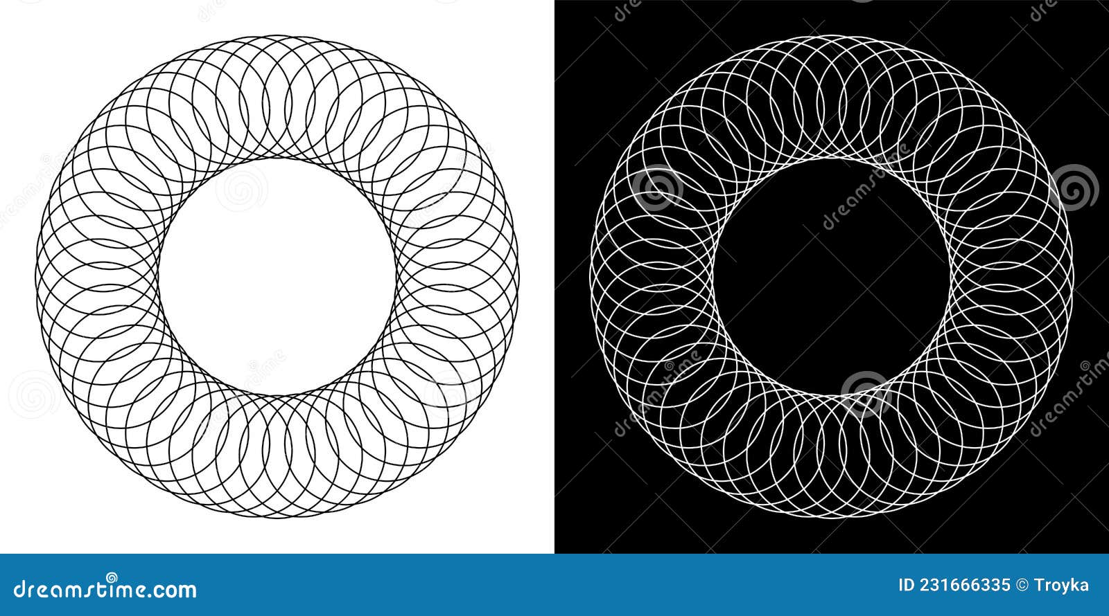 Circle Lines Pattern. Circular Rotation Design Element Stock Vector ...