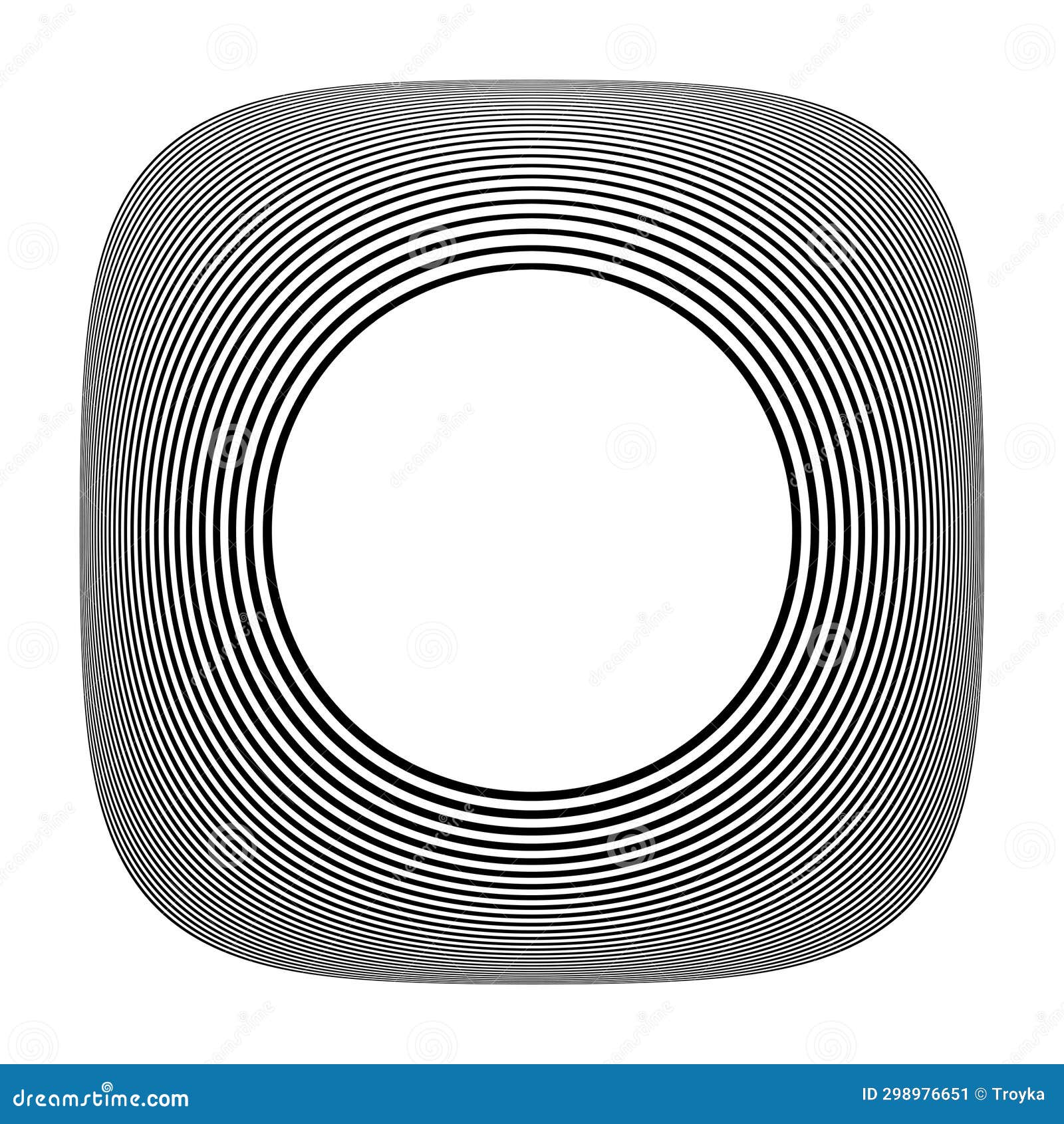 Circle Lines Pattern for Round Frame. 3D Illusion Stock Illustration - Illustration of center ...