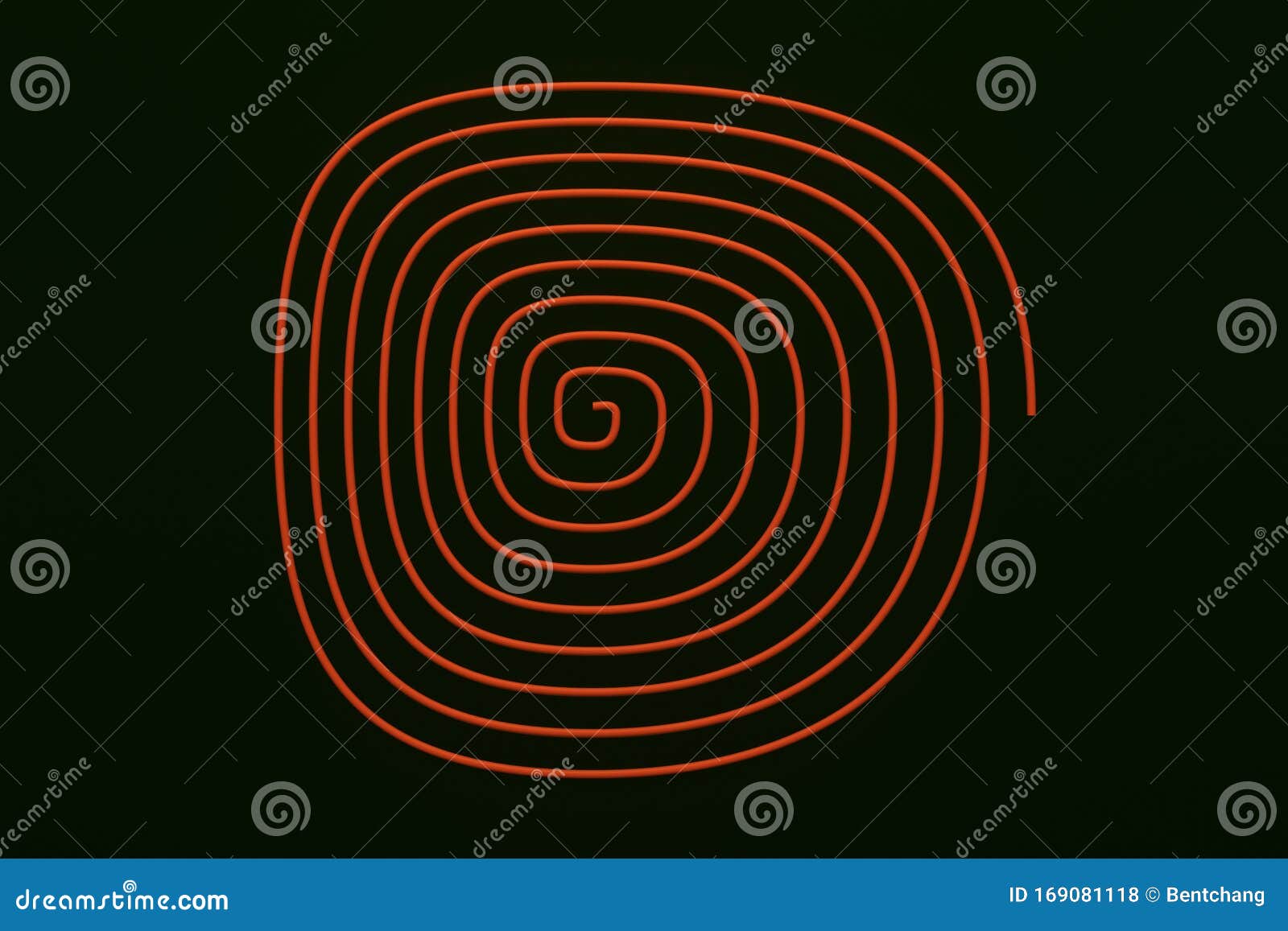 Twirl Circle Lines. for Graphic Design or Background. 3D Render. Stock ...