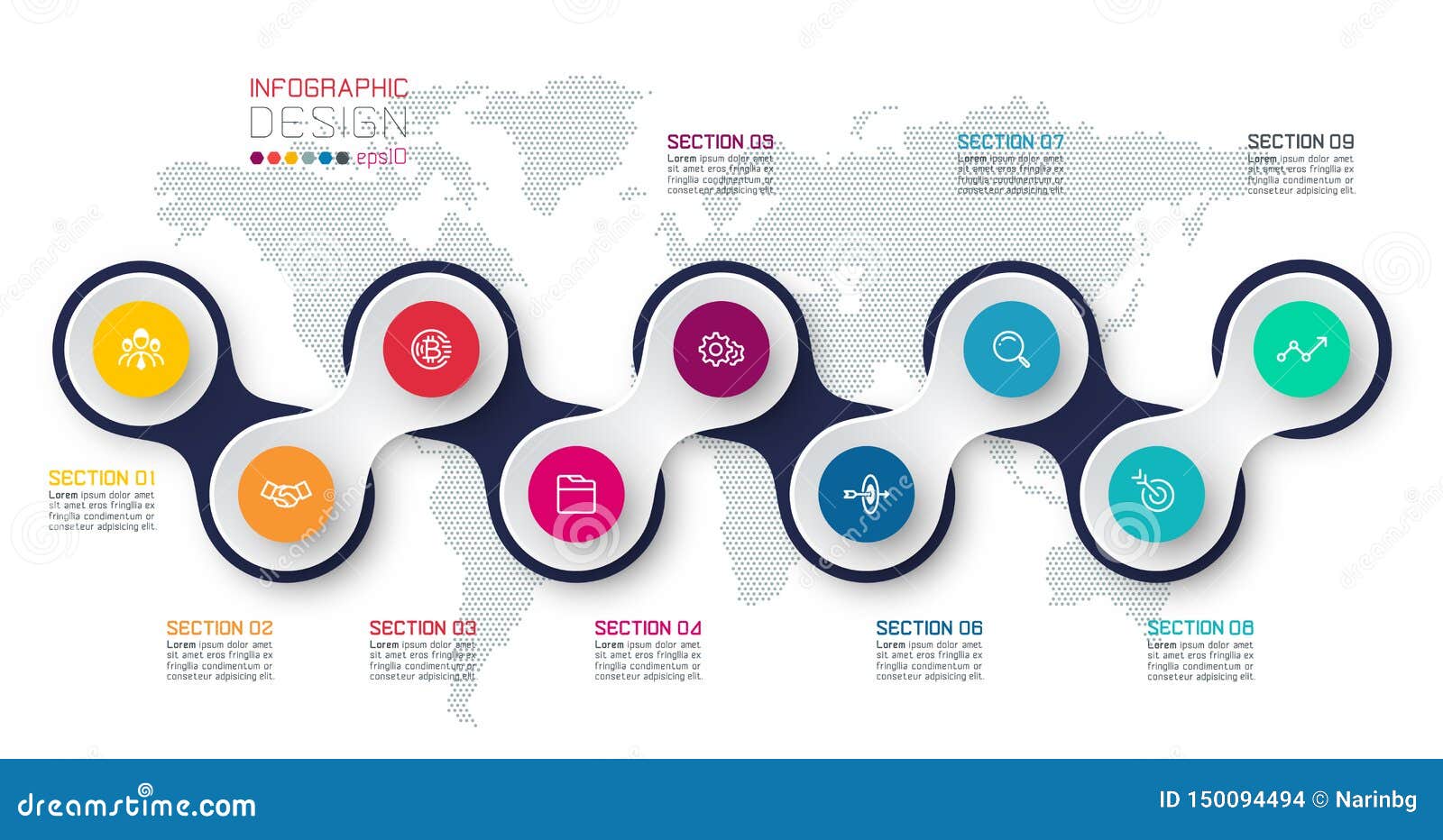 Circle Linked Spiral Shape Logo Vector Illustration | CartoonDealer.com ...