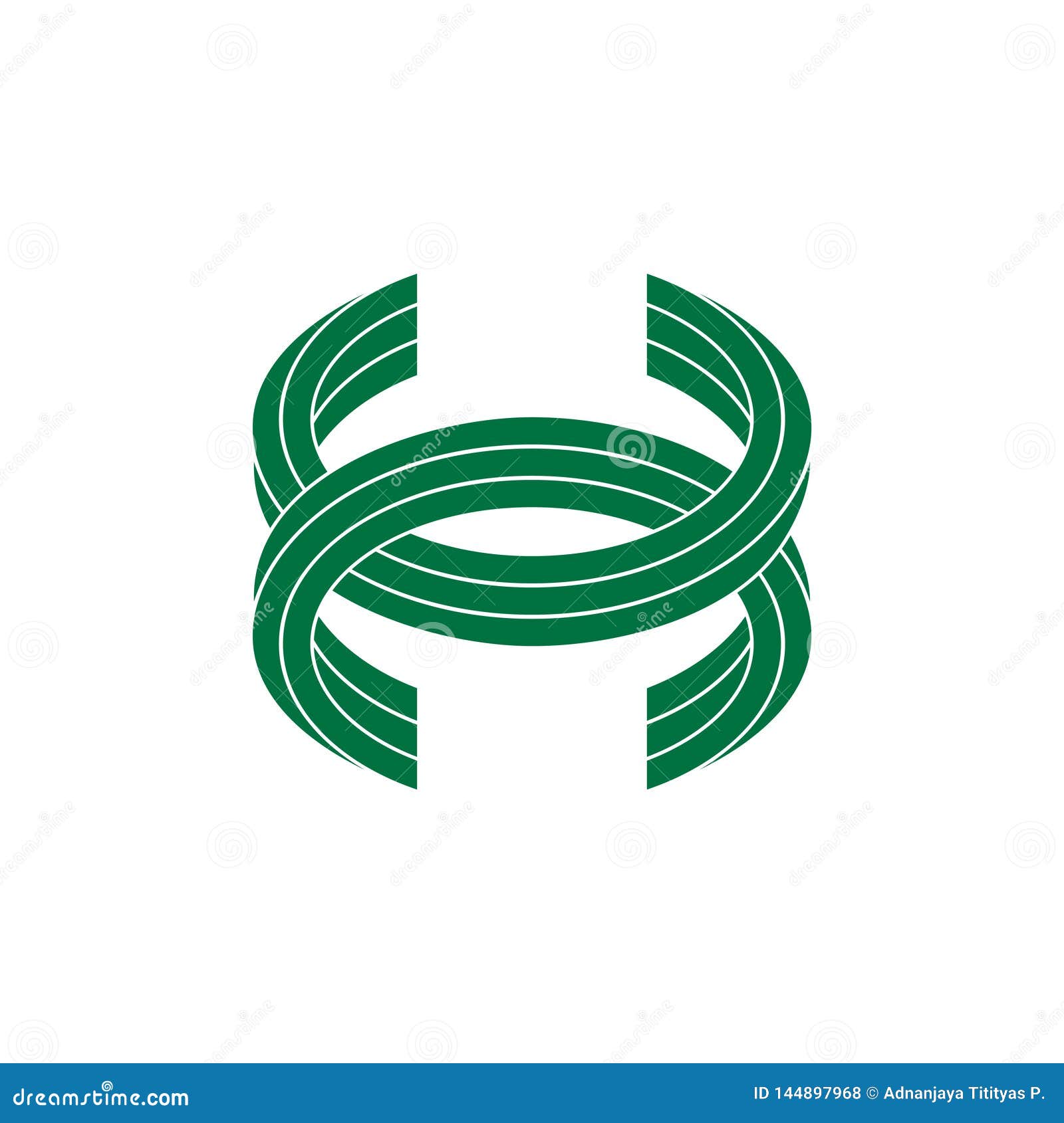 Circle Linked Spiral Shape Logo Vector Illustration | CartoonDealer.com ...
