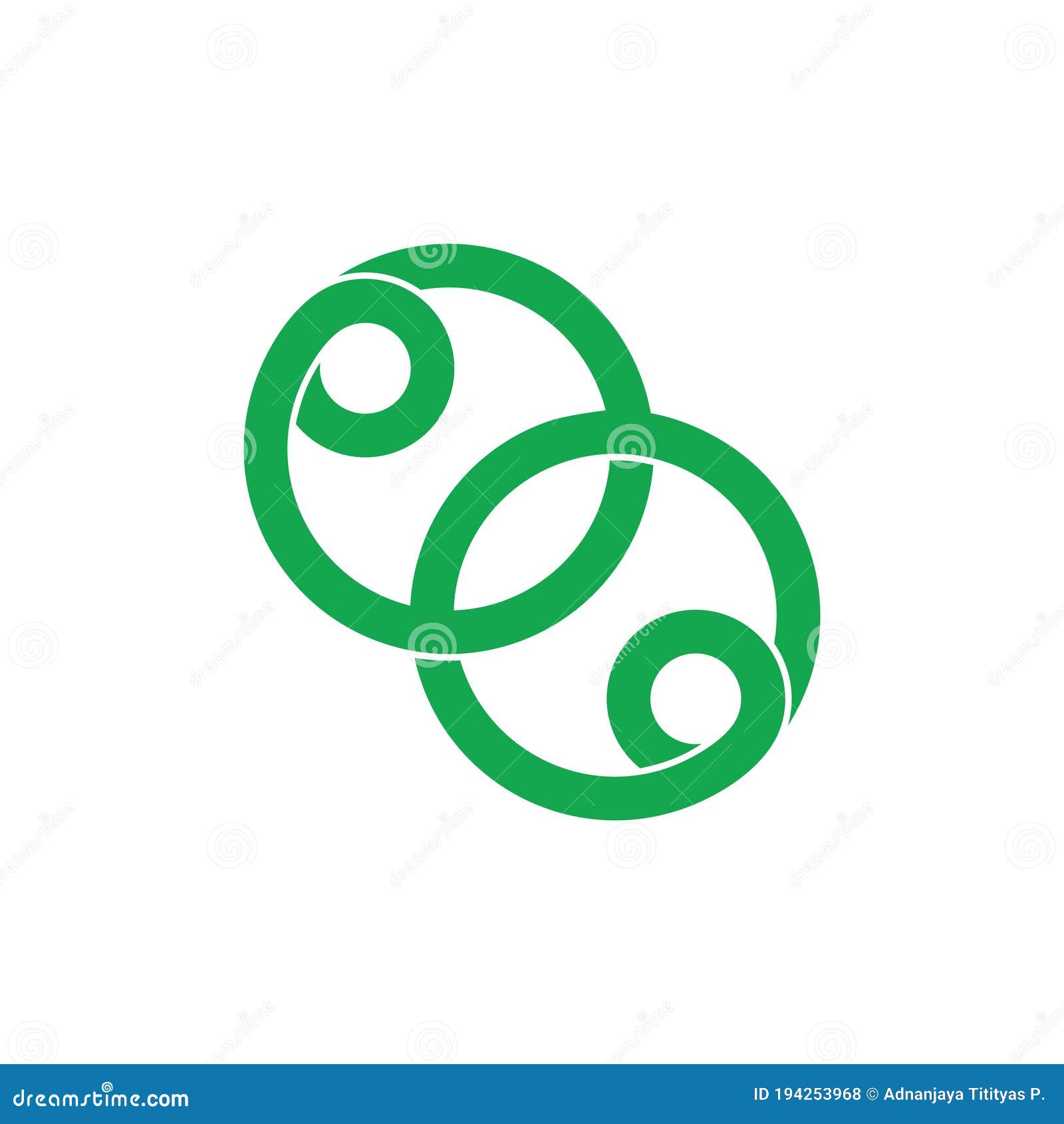 Circle Linked Spiral Shape Logo Vector Illustration | CartoonDealer.com ...
