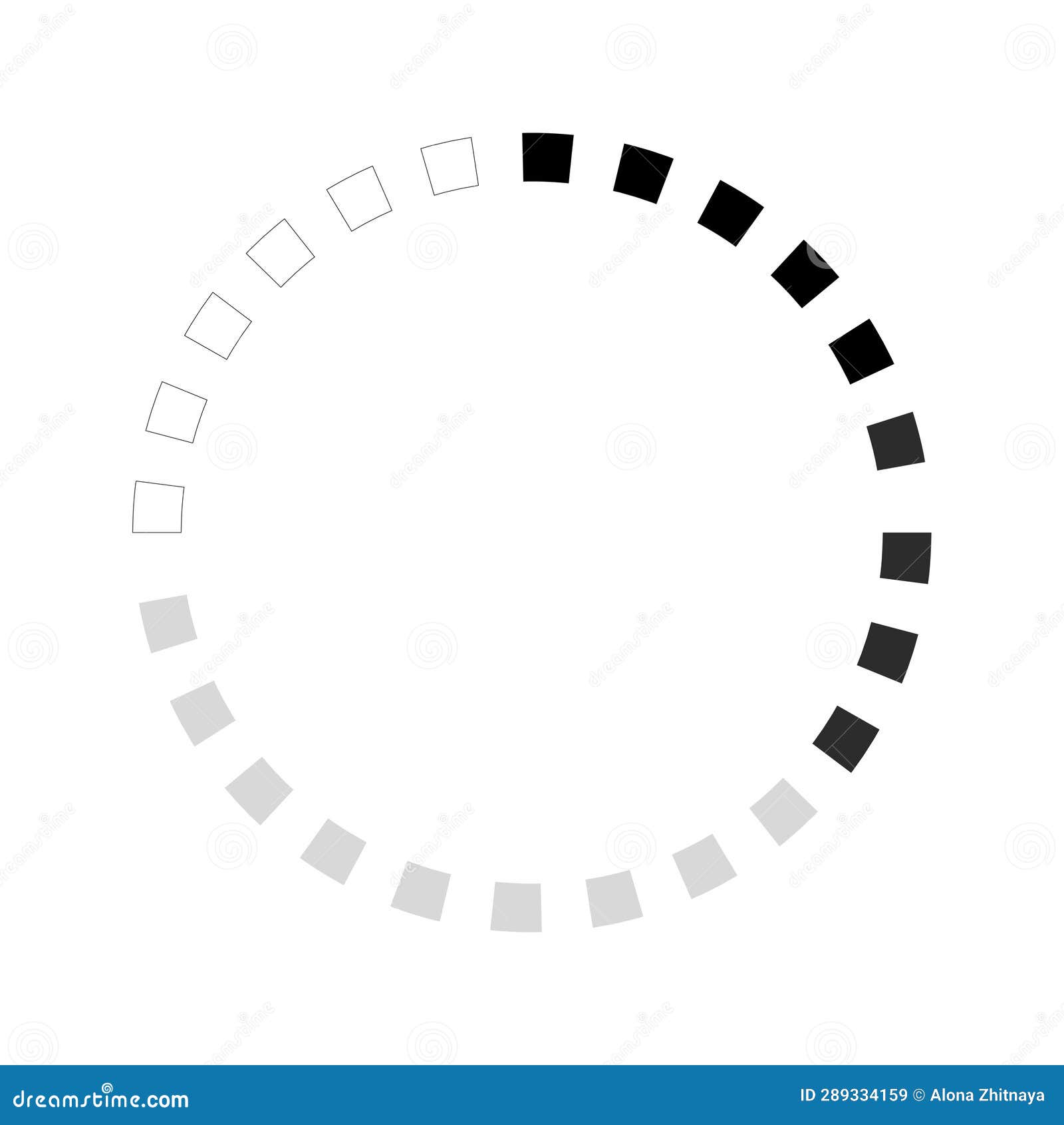 Circle Loading Bar, Data Progress, System in Doodle Style Isolated on ...