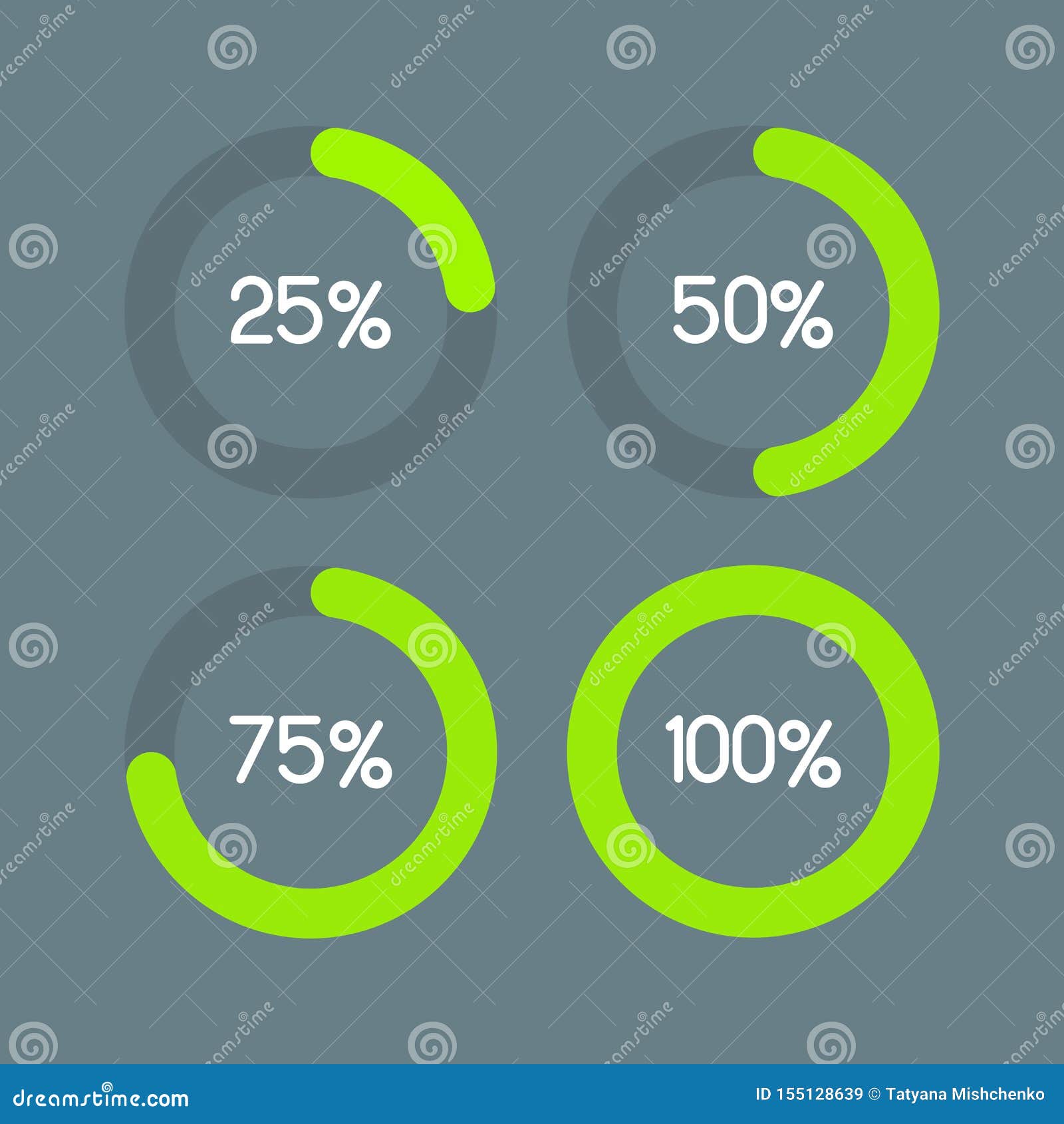 Circle Loading and Progress Bars Stock Illustration - Illustration of ...