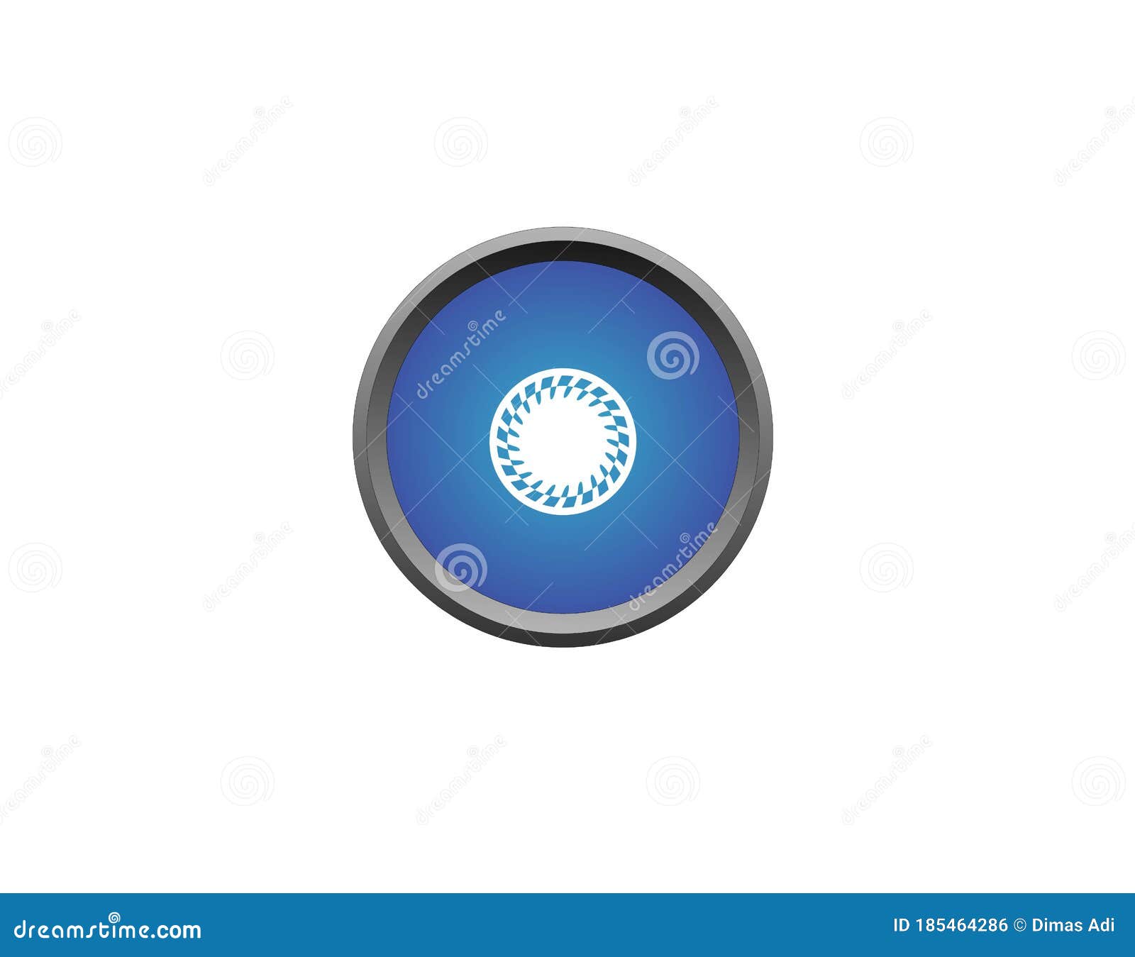 Circle Logo Design with Blue Color Stock Vector - Illustration of ...