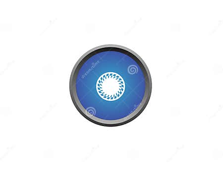 Circle Logo Design with Blue Color Stock Vector - Illustration of ...