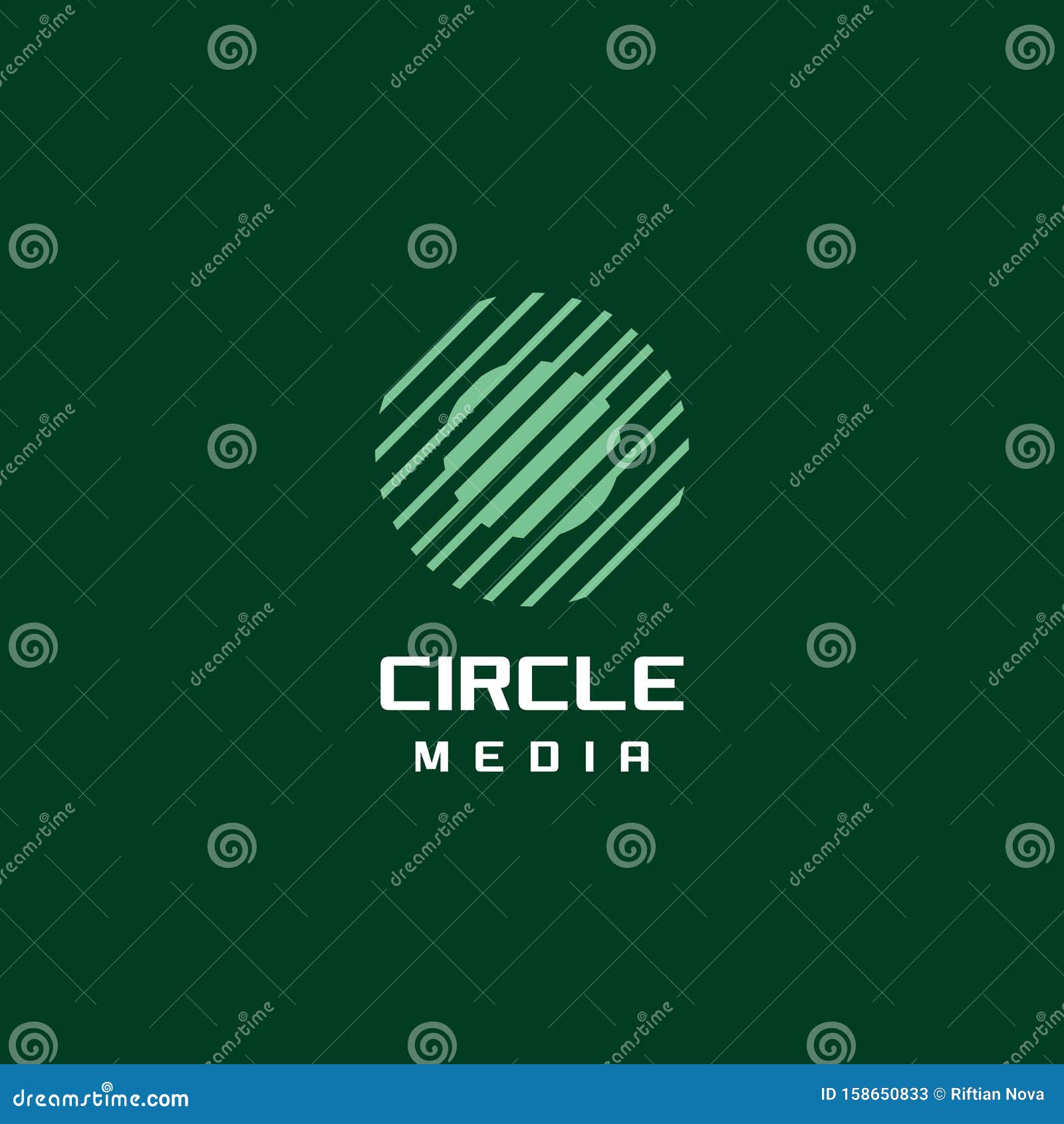 Circle Logo Design that Represent the Medianews Stock Vector ...