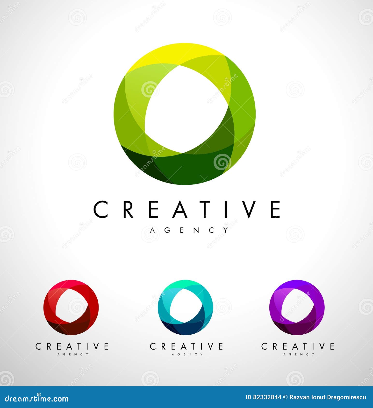 Circle Logo Design. Spherical Logo Stock Vector - Illustration of ...