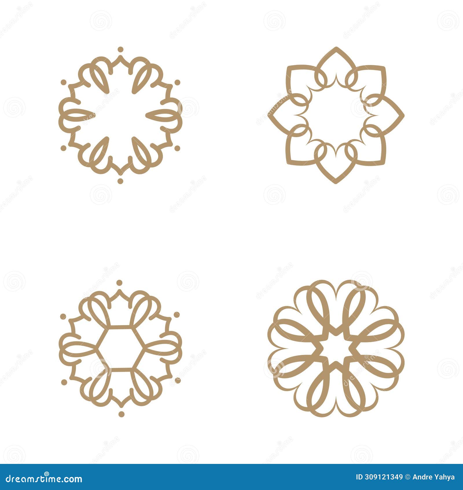 Circle Logo Design Template. Decorative Round Symbol. Stock Vector ...