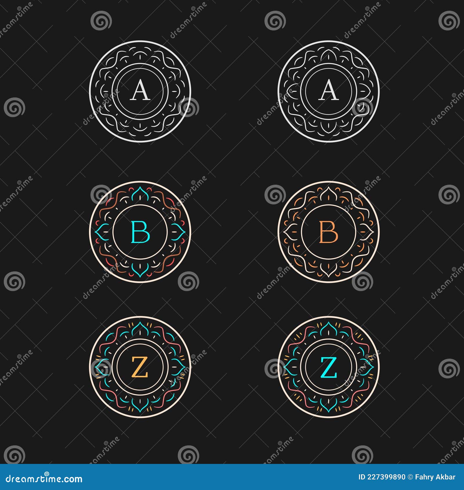 Circle Logo Frame for Your Brand Identity Stock Vector - Illustration ...
