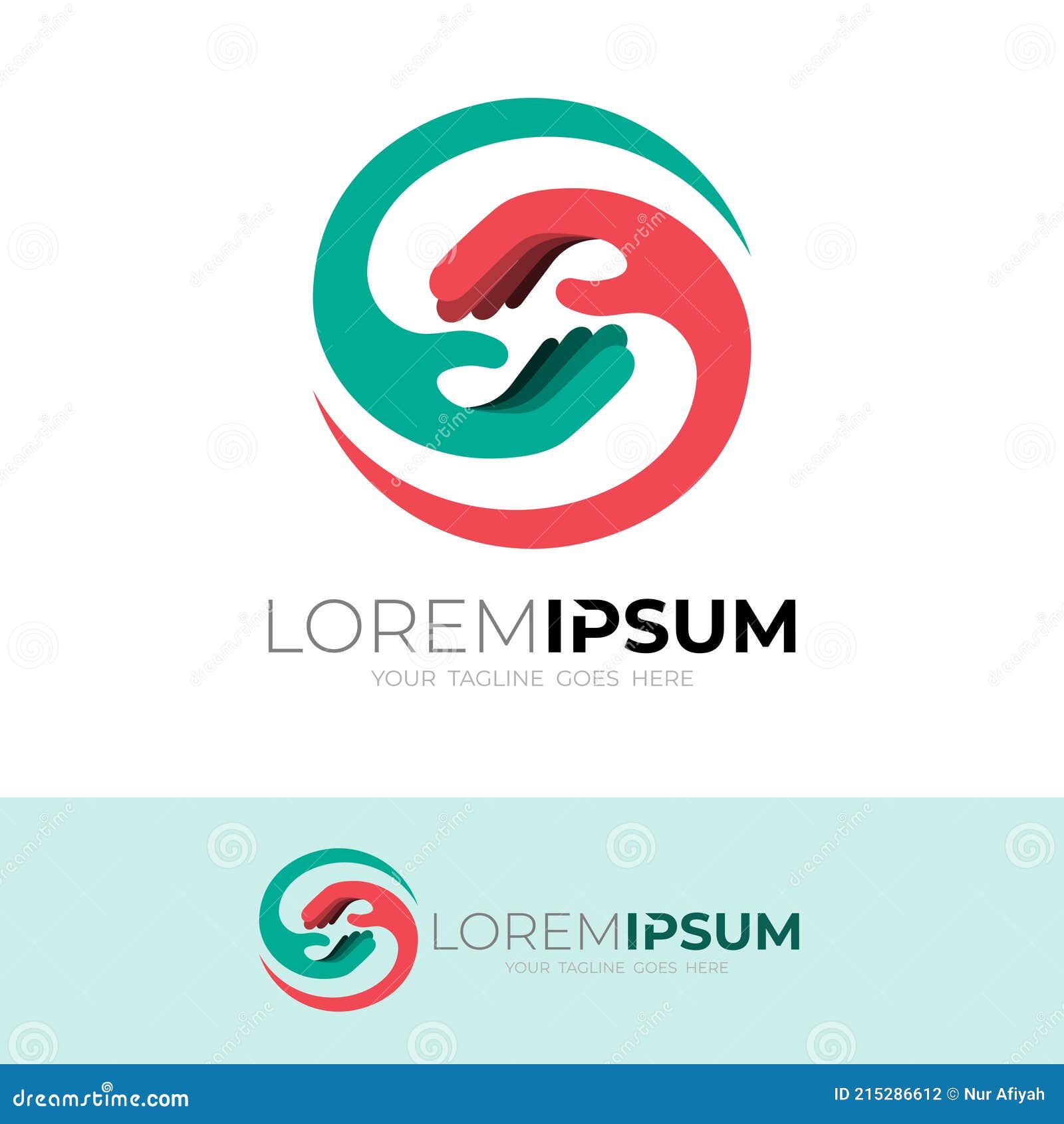 Circle Logo with Handshake Design Community, Charity Icon Stock Vector ...