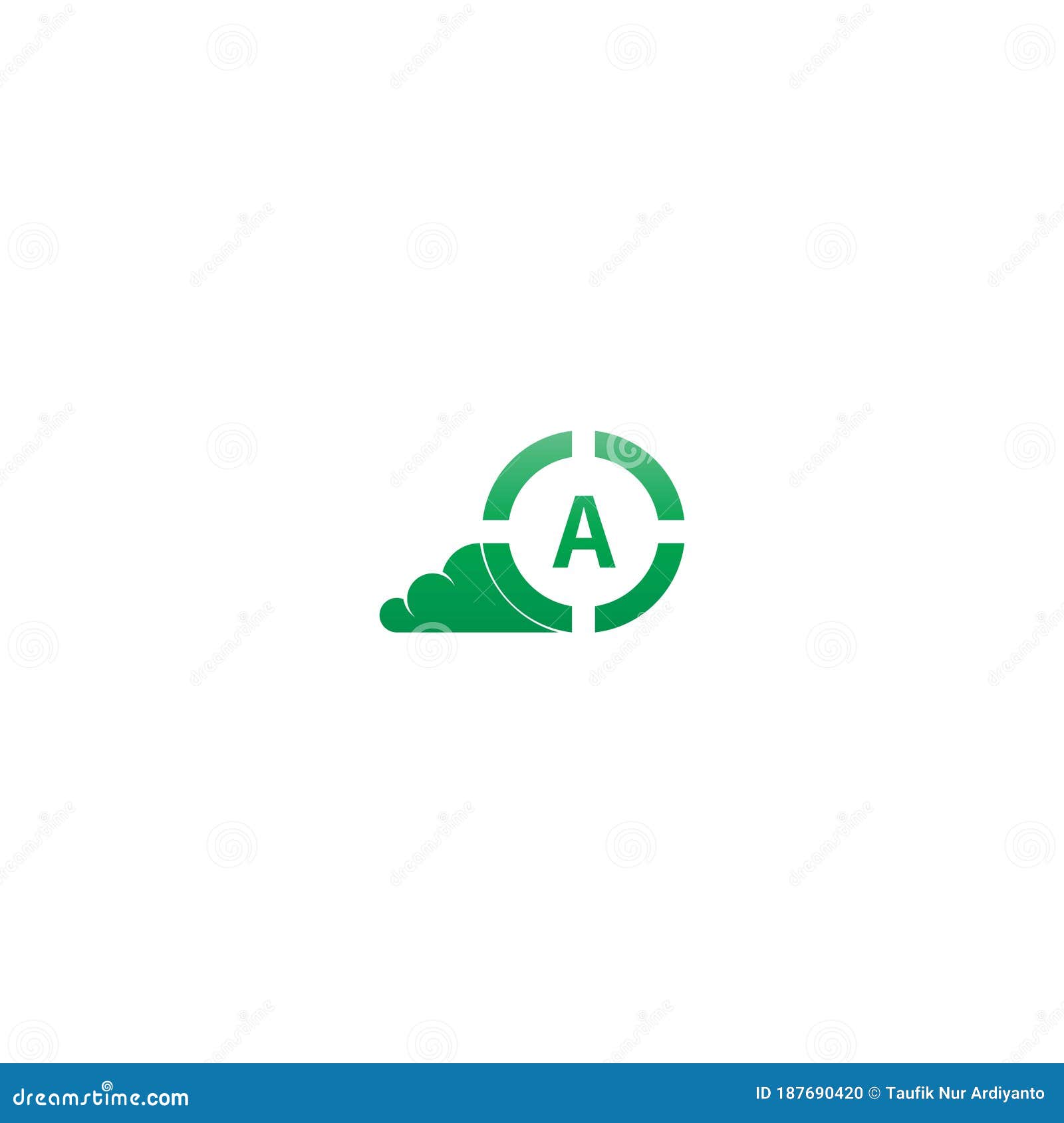 Circle a Logo Letter Design Concept in Gradient Colors Stock Vector ...