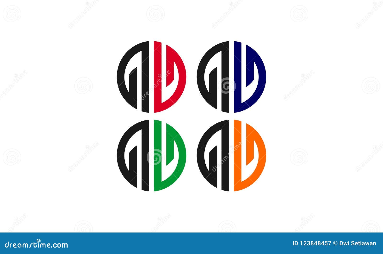 Unique circle design logo stock vector. Illustration of branding ...