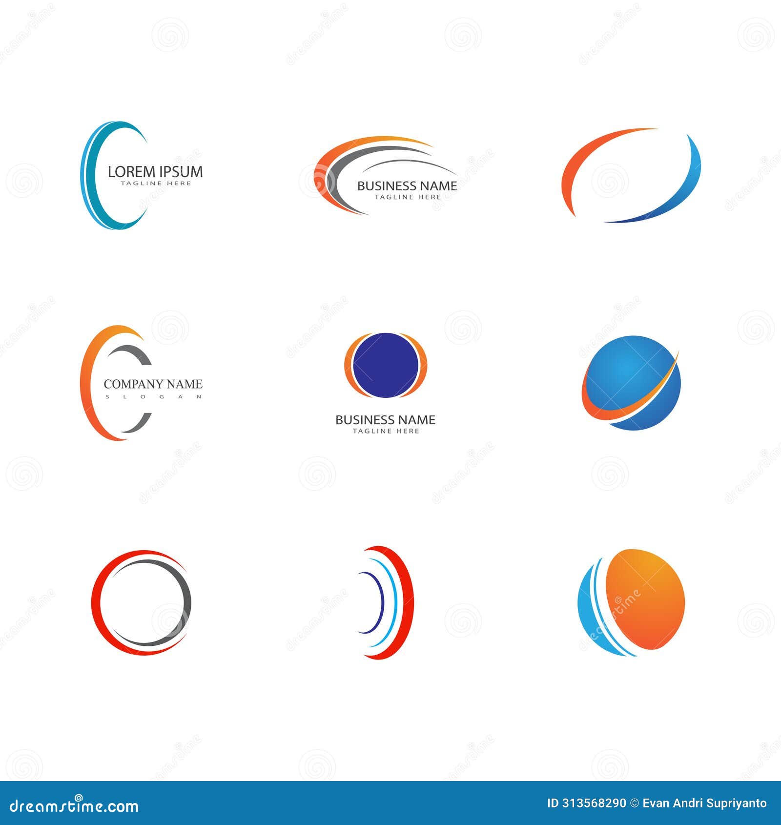 Circle Logo Vector Template Symbol Element Design Stock Vector ...