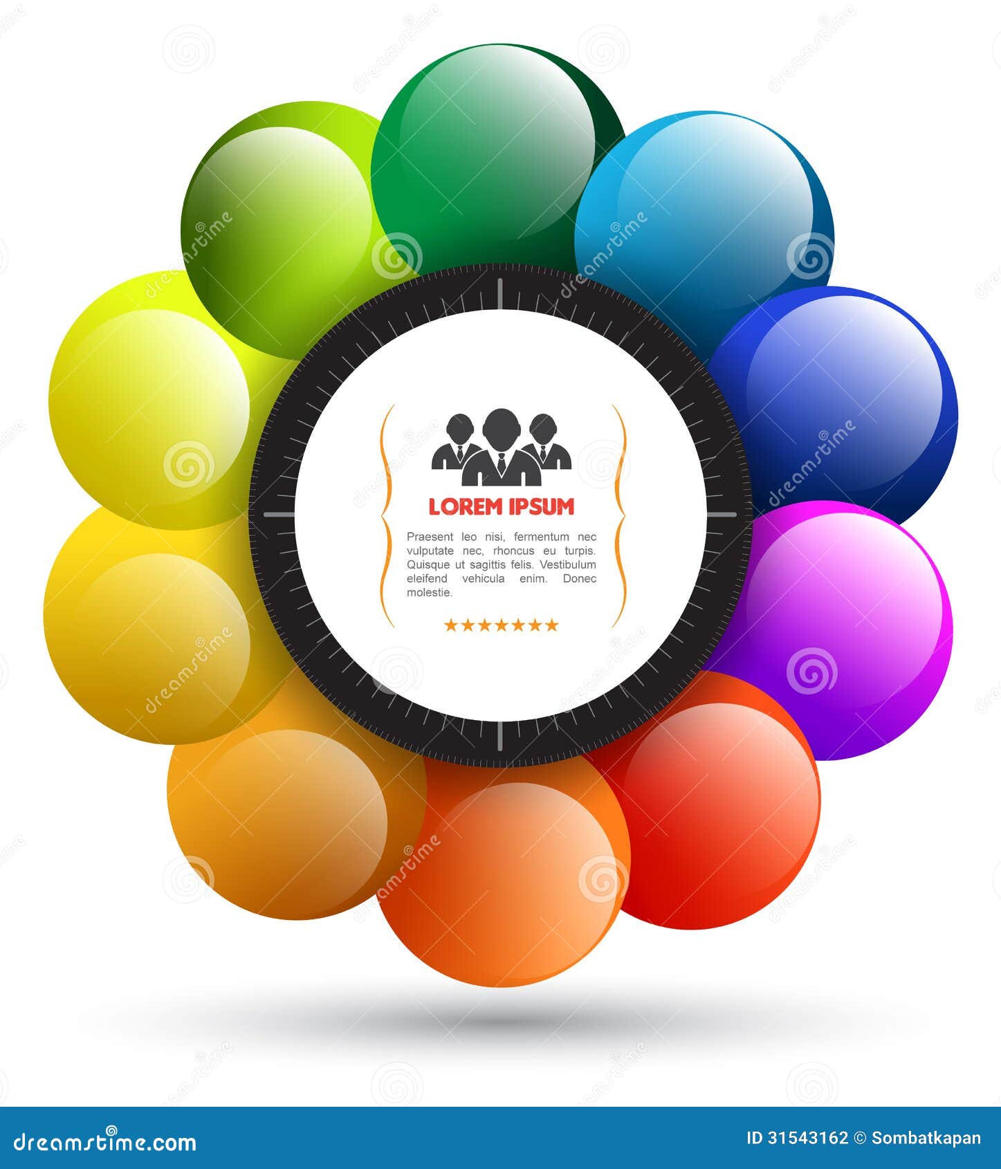 Circle loop with icon stock vector. Illustration of background - 31543162