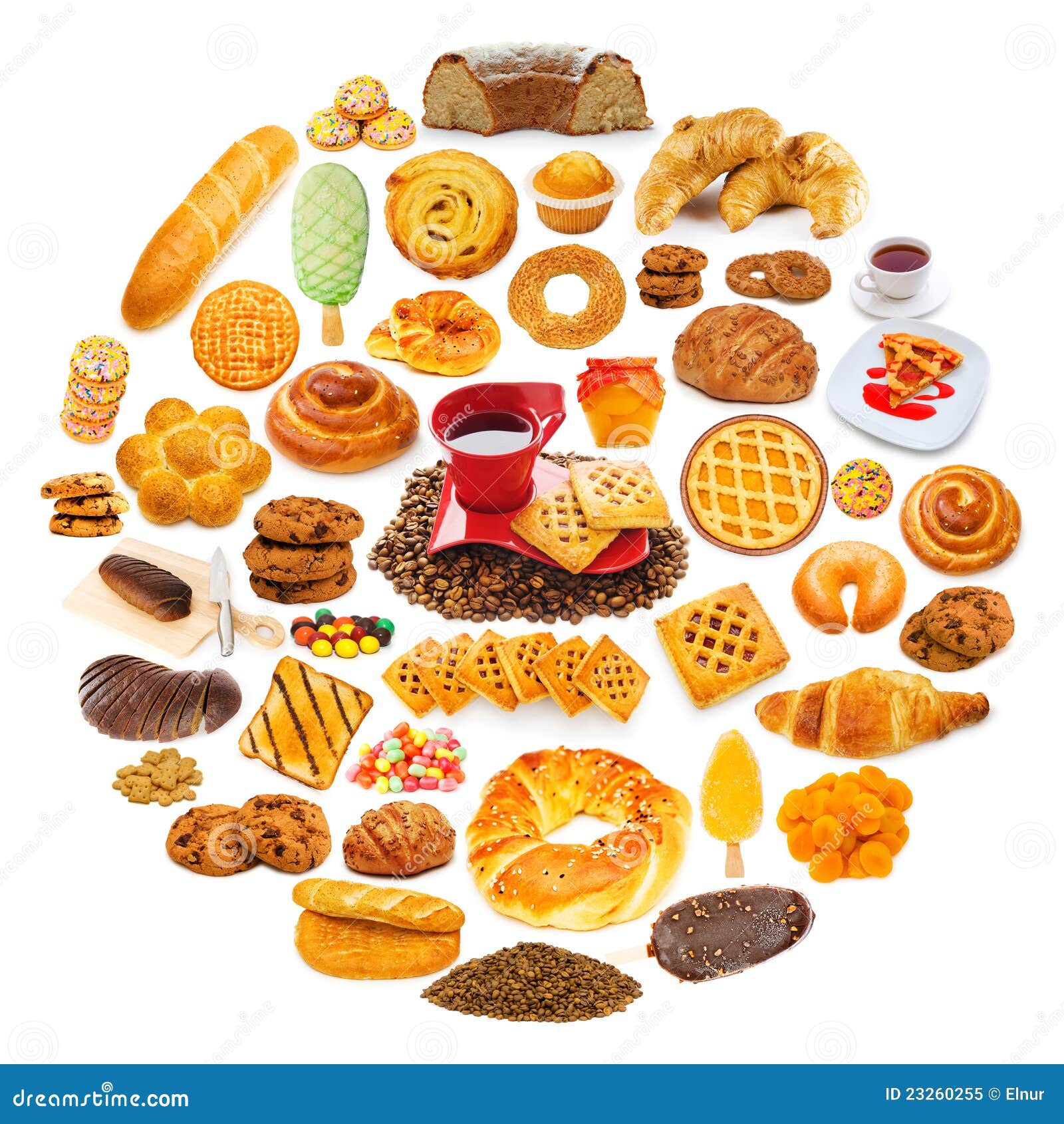 Circle with lots of food stock image. Image of fresh - 23260255