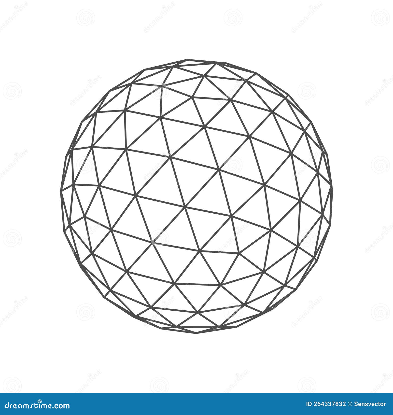 Circle Low Poly Line Geometric Shape, Lattice Grid Stock Vector ...