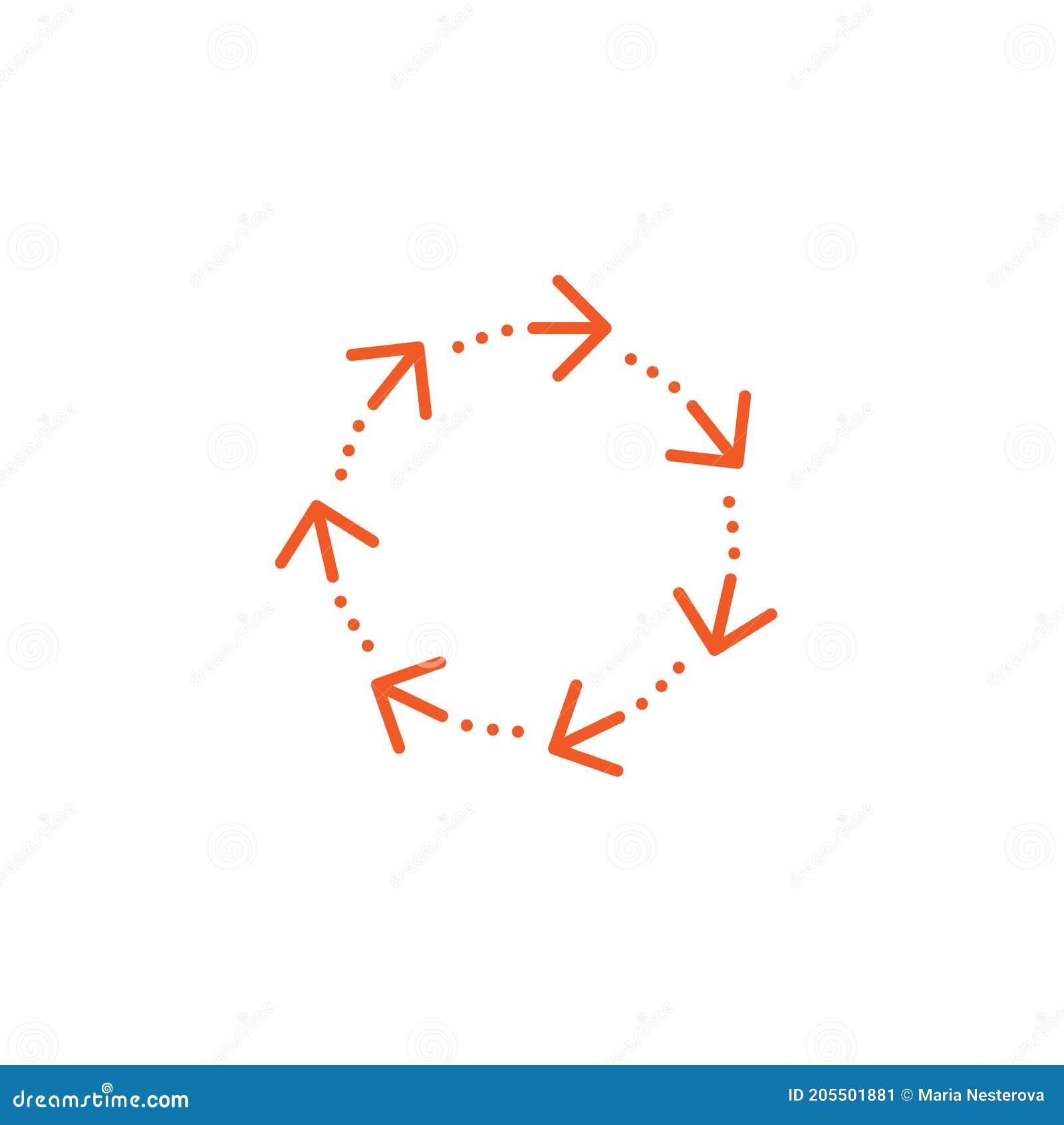 Circle Made of Arrows Burron. Refresh or Repeat Icon Stock Illustration ...