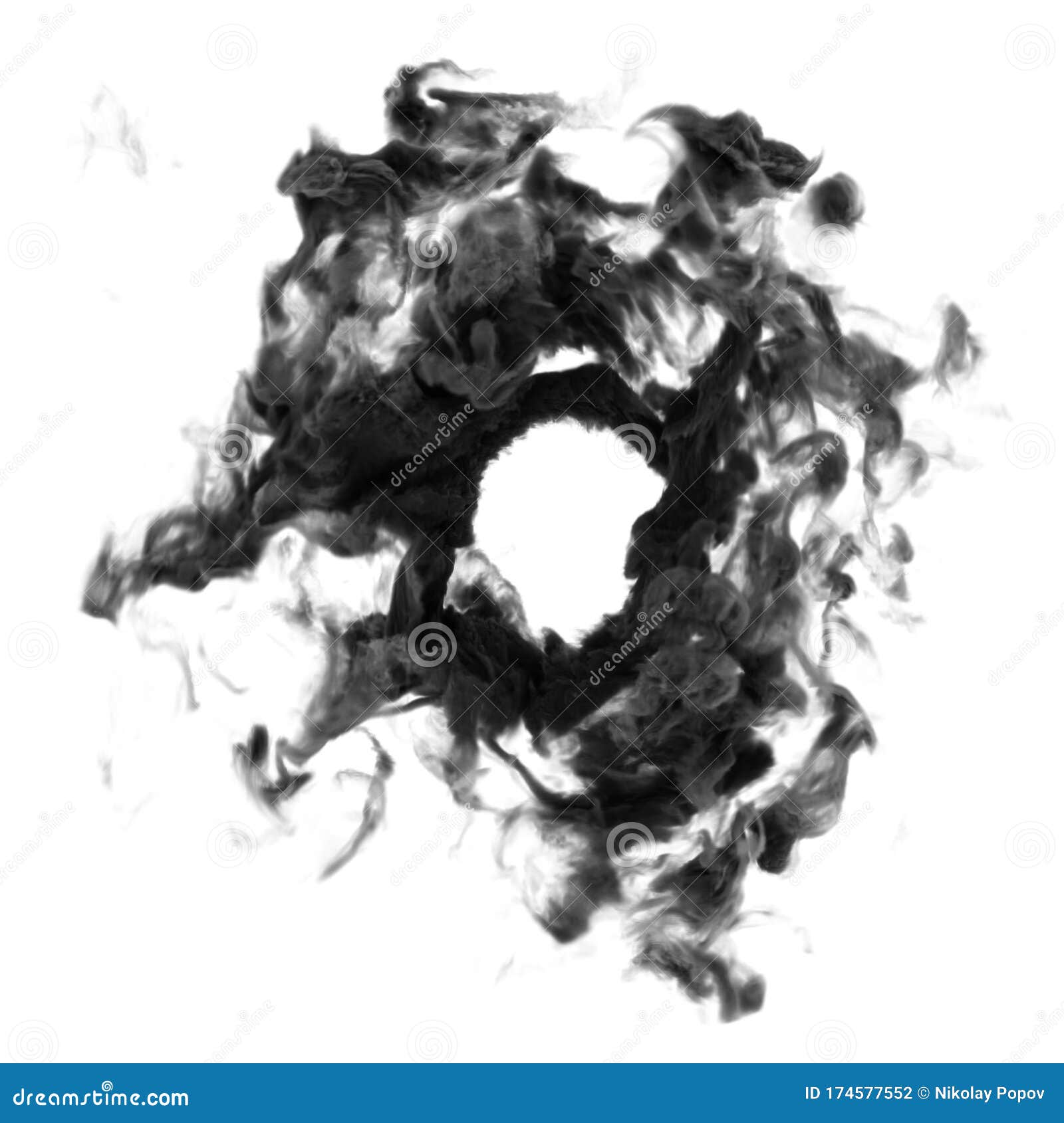 Circle of smoke stock illustration. Illustration of abstract - 174577552